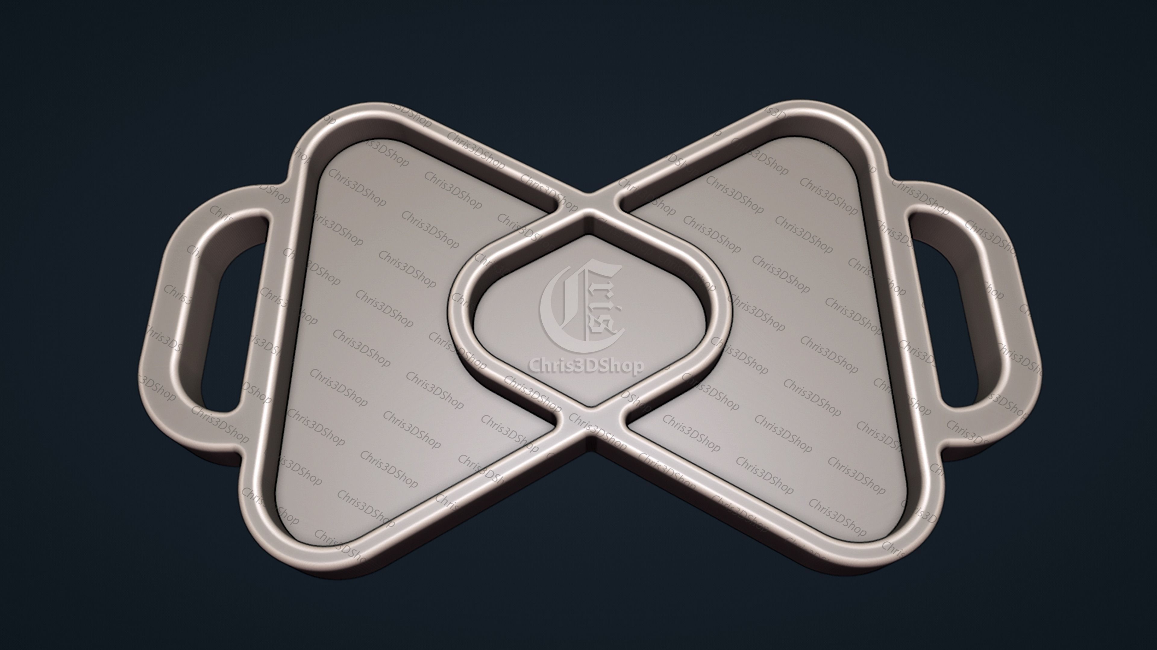 Triangles Serving Tray - Files for CNC 3D model 3D printable | CGTrader