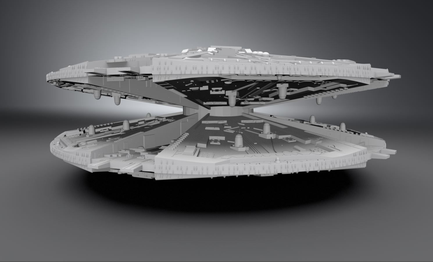 Cylon Base Star Scale model 3D model 3D printable | CGTrader