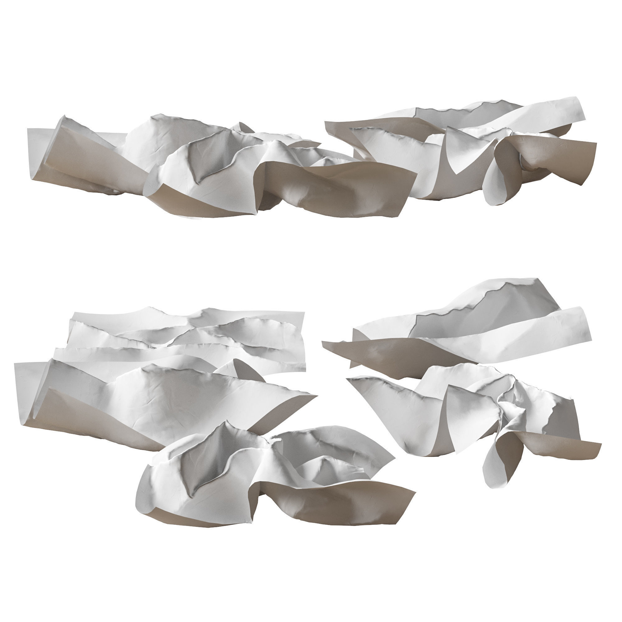 Crumpled paper 3D model | CGTrader