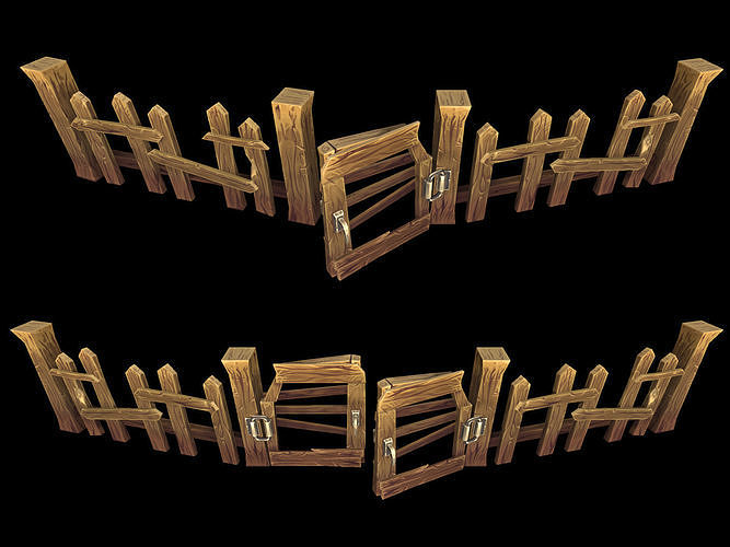 3D model Fantasy Modular Fence VR / AR / low-poly | CGTrader