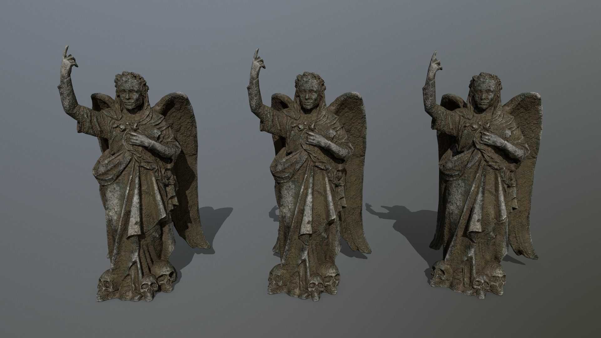3D model Angel Statue 02 VR / AR / low-poly | CGTrader