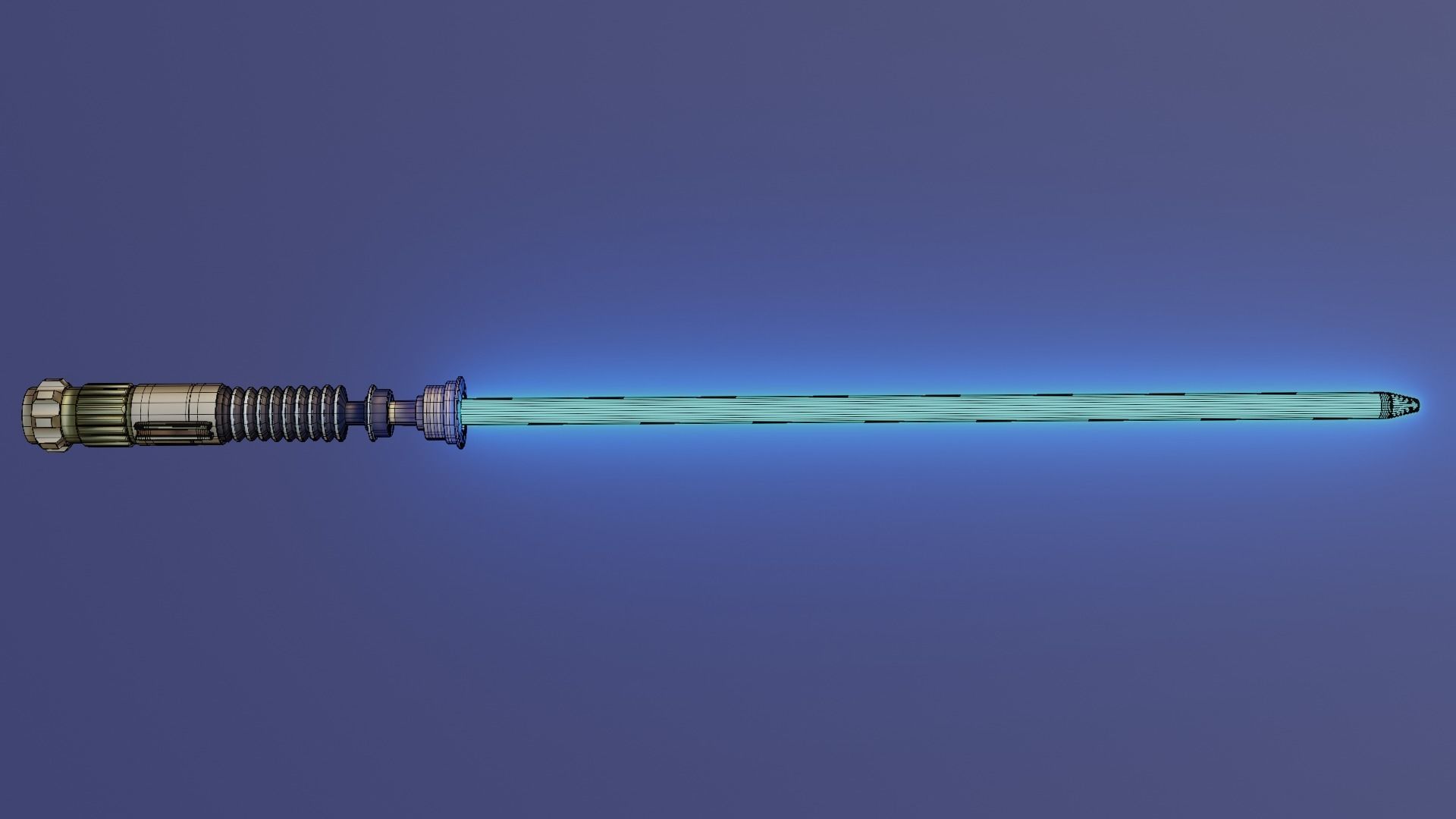 3D model Skywalkers Lightsaber created in a 3D Blender VR / AR / low ...