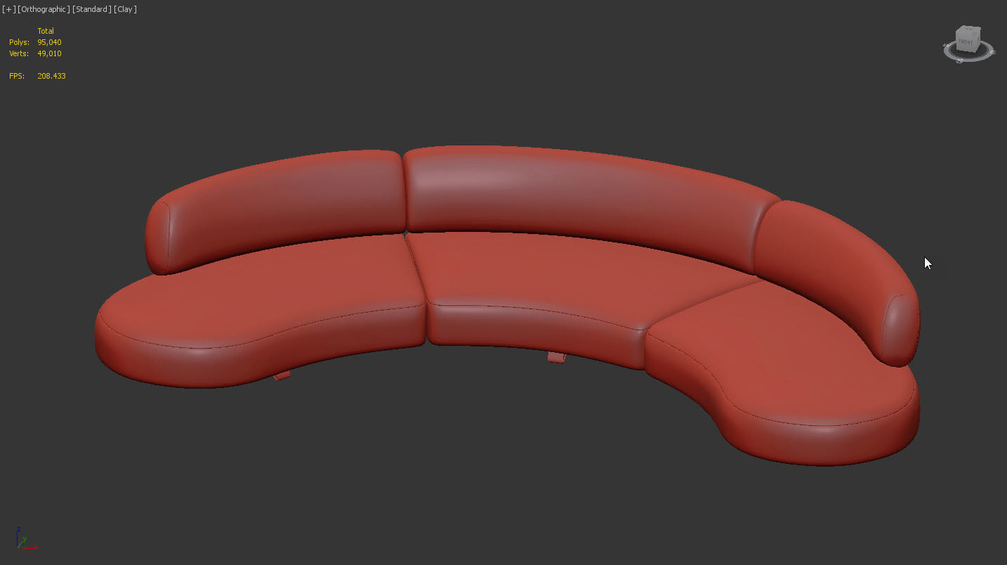 Vao 380 Curved Sofa by Paolo Castelli 3D model | CGTrader