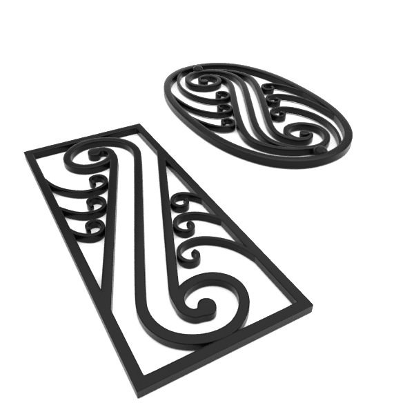 Wrought iron elements collection 3D model | CGTrader