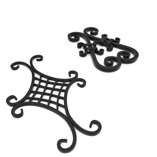 Wrought iron elements collection 3D model | CGTrader