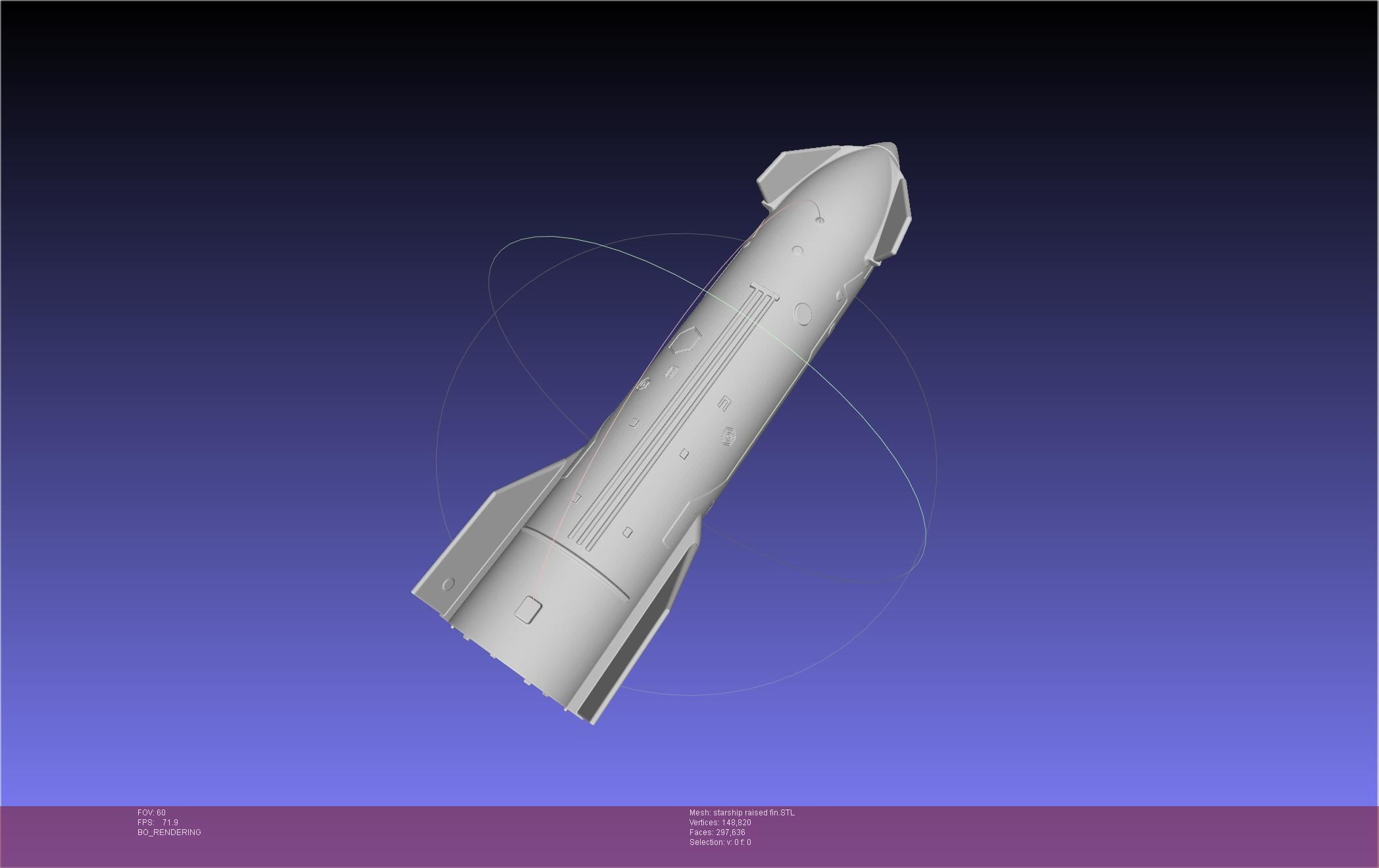 Space X Starship Raised Fin Concept Version Printable Model 3D model 3D ...