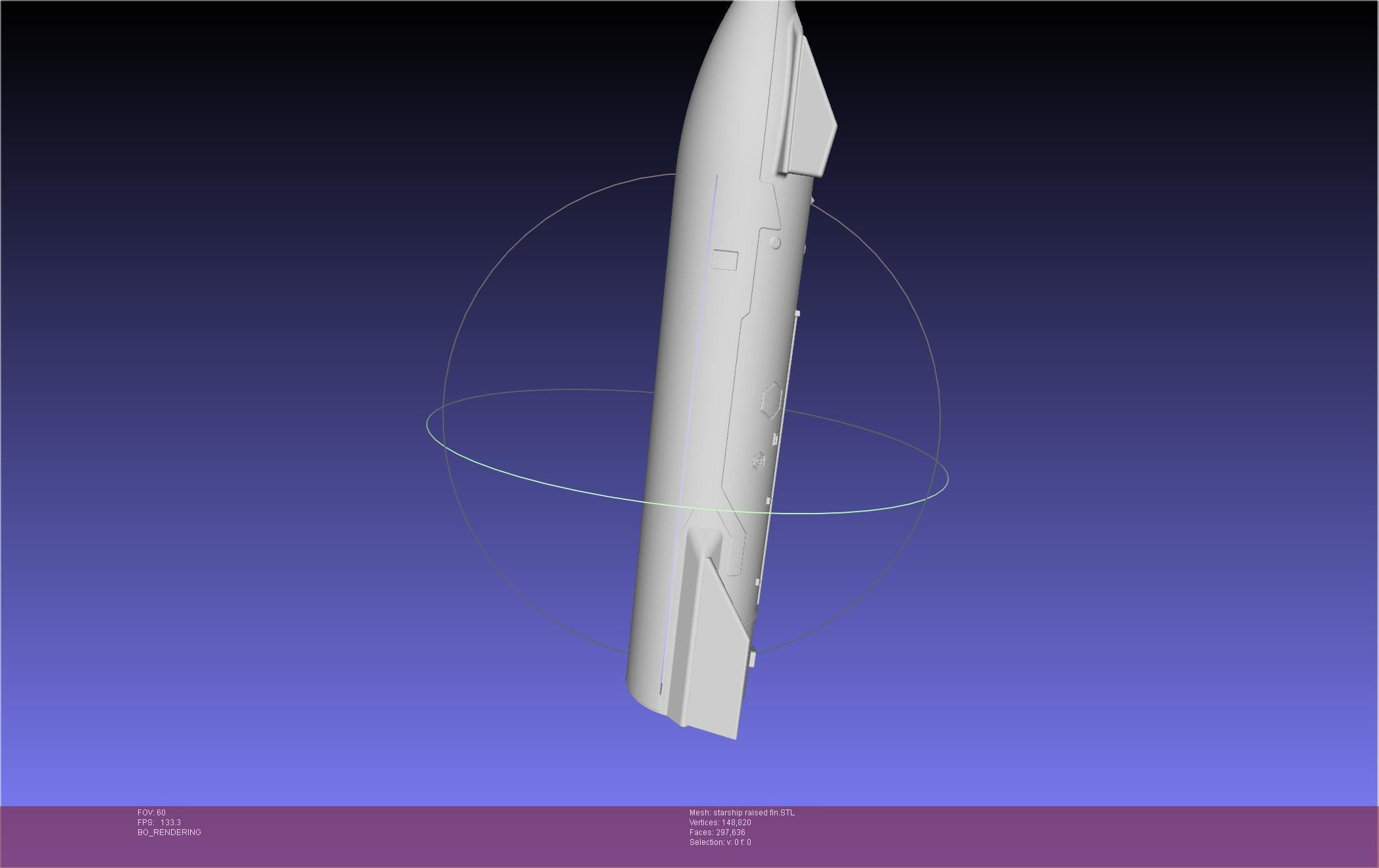 Space X Starship Raised Fin Concept Version Printable Model 3D model 3D ...