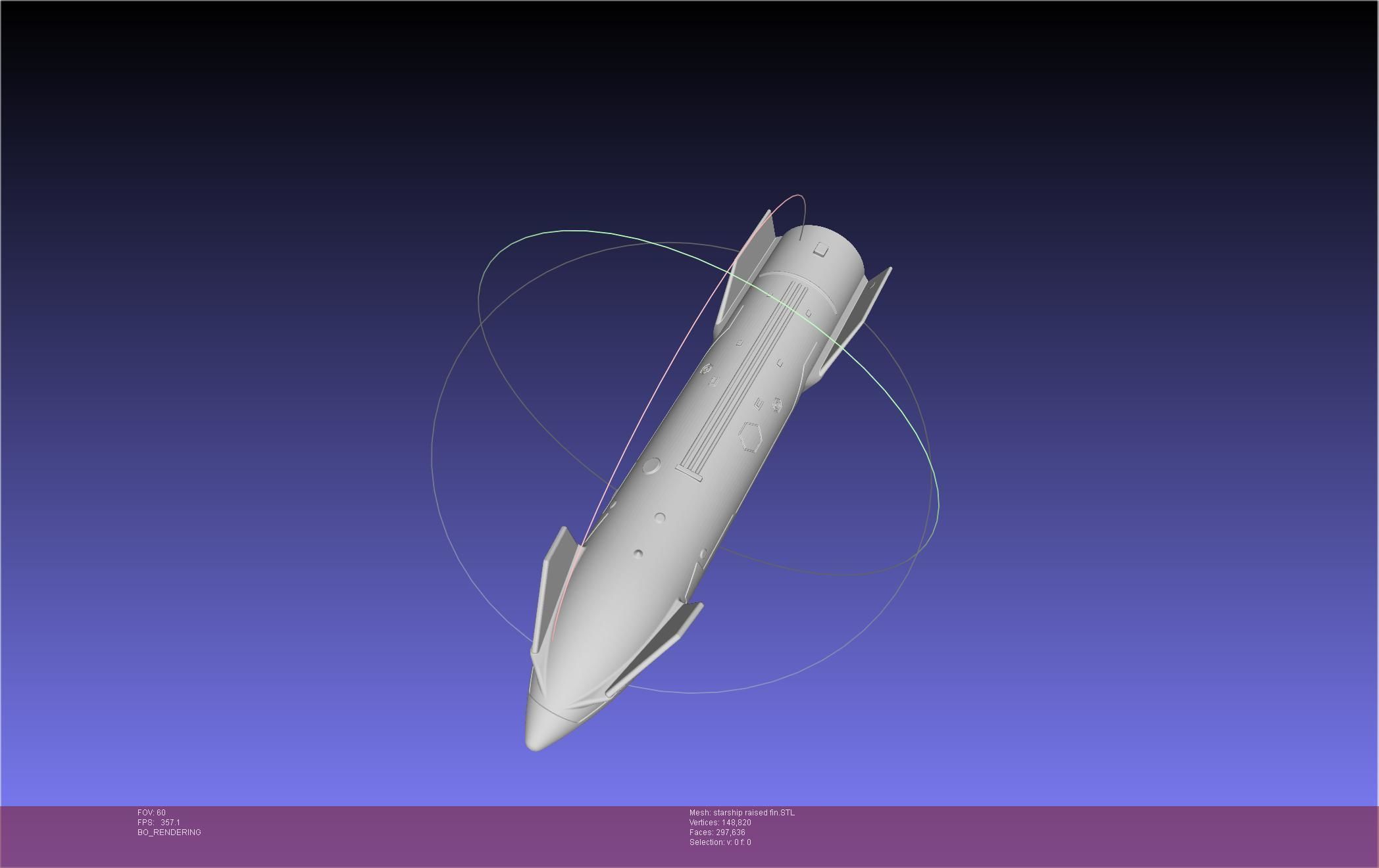 Space X Starship Raised Fin Concept Version Printable Model 3D model 3D ...