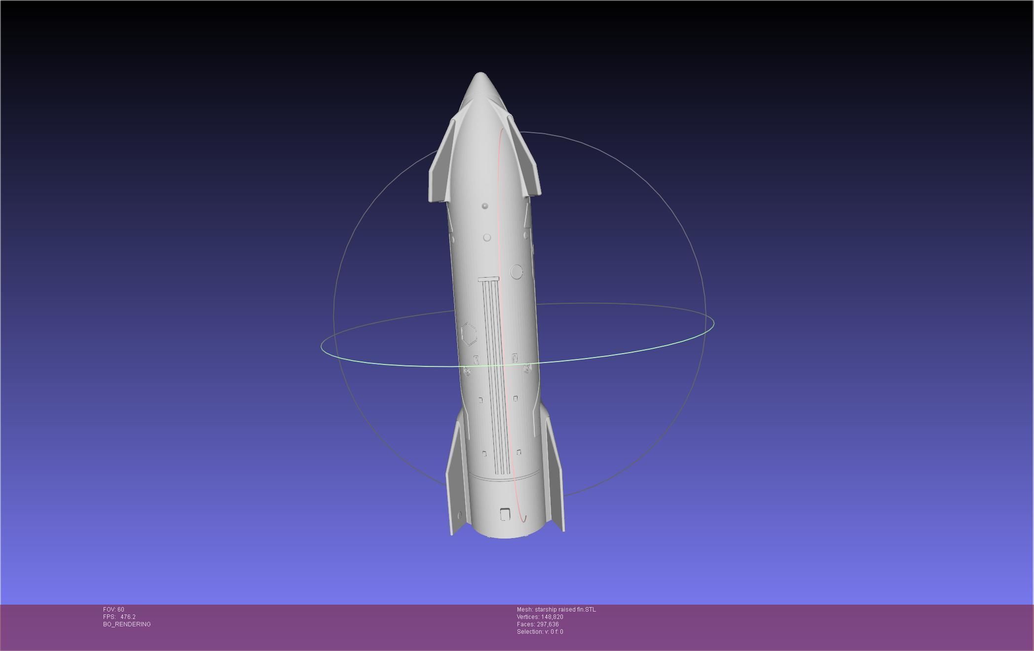 Space X Starship Raised Fin Concept Version Printable Model 3D model 3D ...