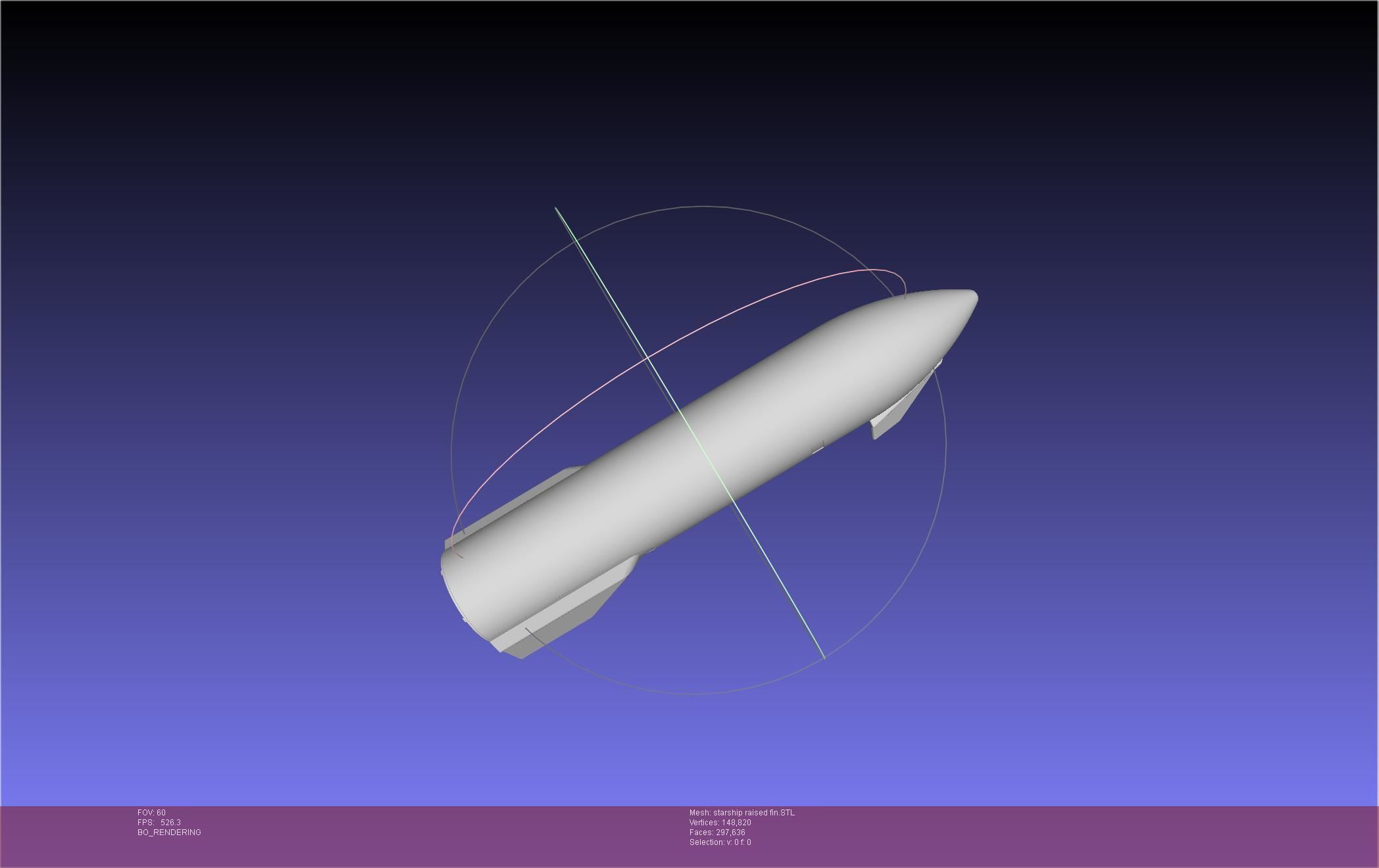Space X Starship Raised Fin Concept Version Printable Model 3D model 3D ...