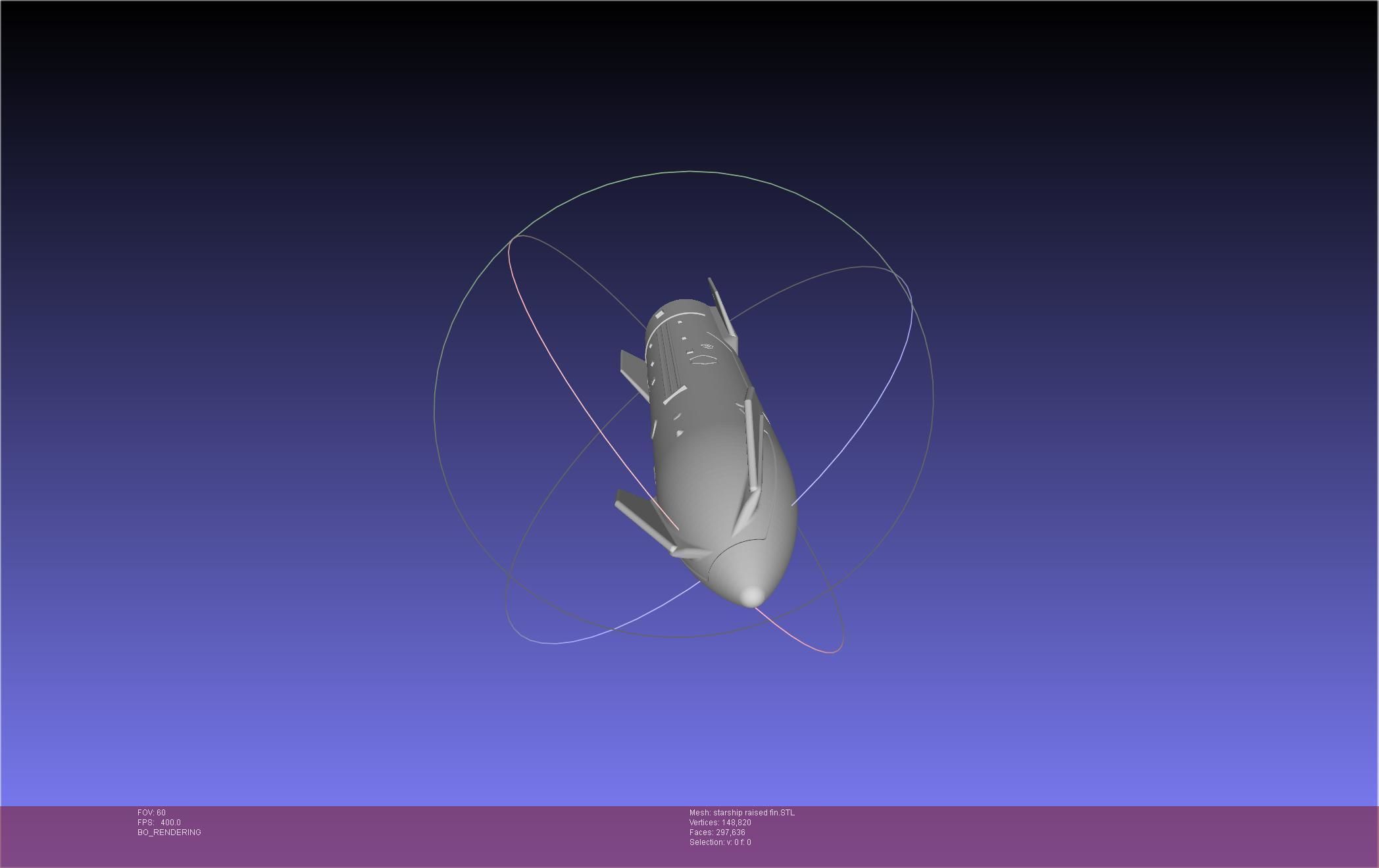 Space X Starship Raised Fin Concept Version Printable Model 3D model 3D ...