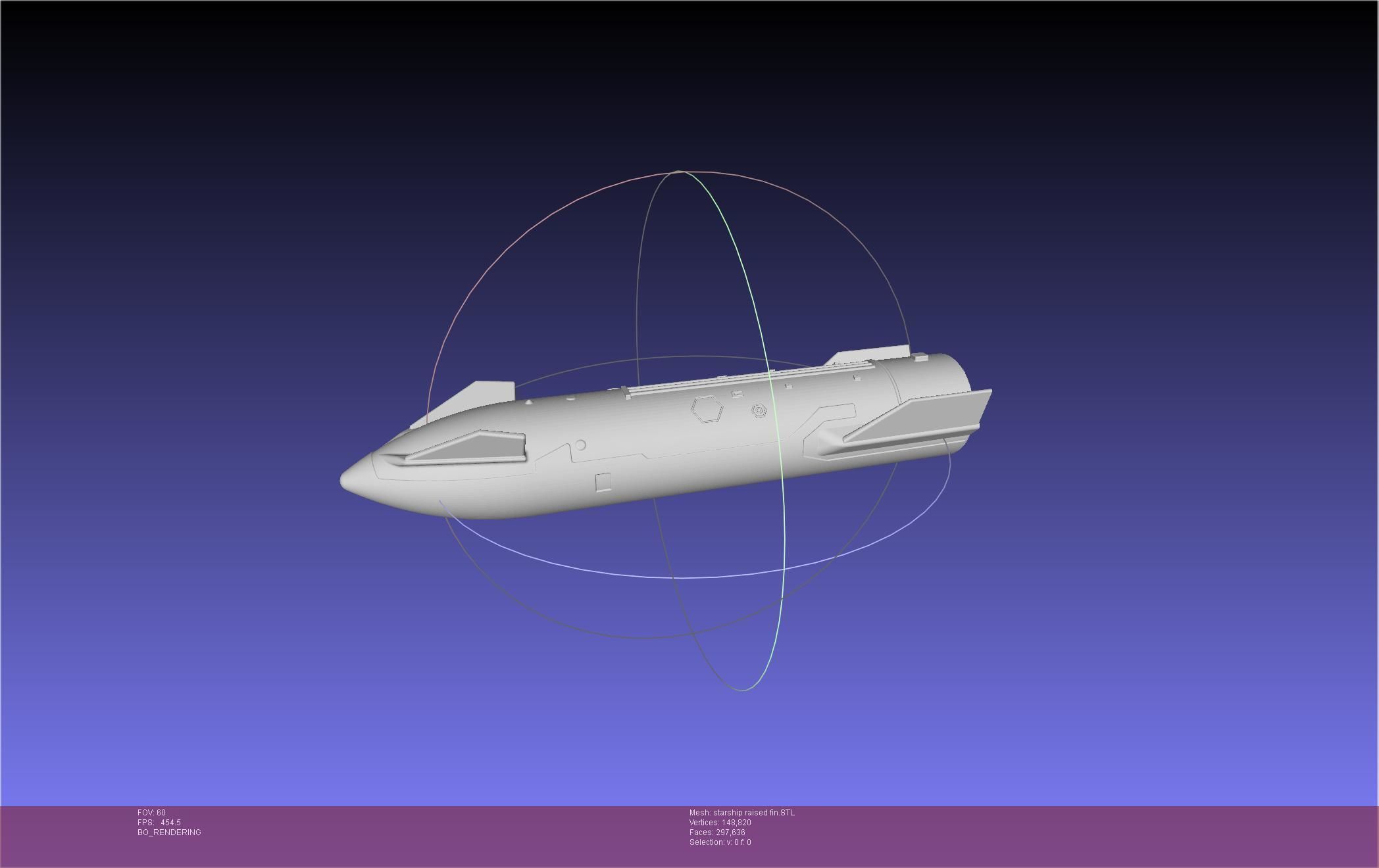 Space X Starship Raised Fin Concept Version Printable Model 3D model 3D ...