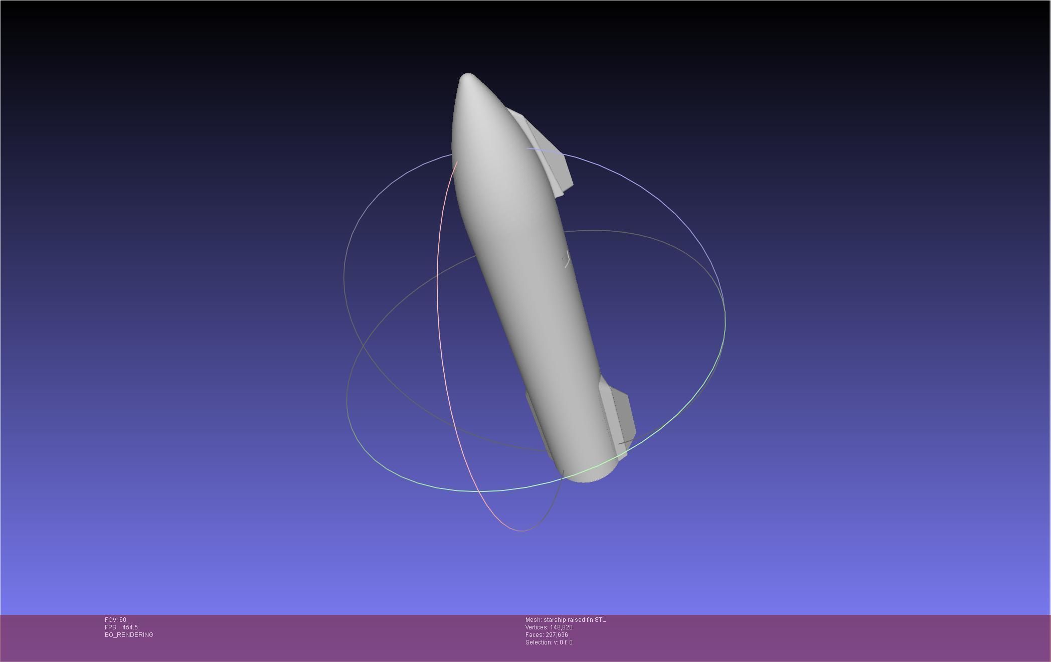 Space X Starship Raised Fin Concept Version Printable Model 3D model 3D ...