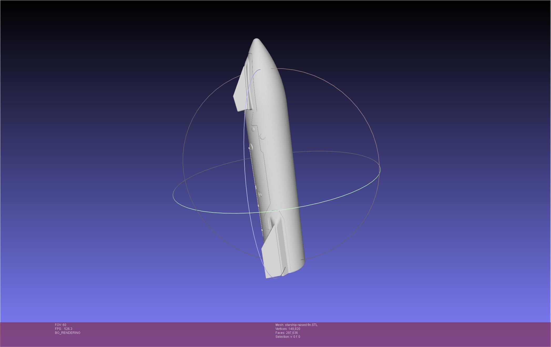 Space X Starship Raised Fin Concept Version Printable Model 3D model 3D ...