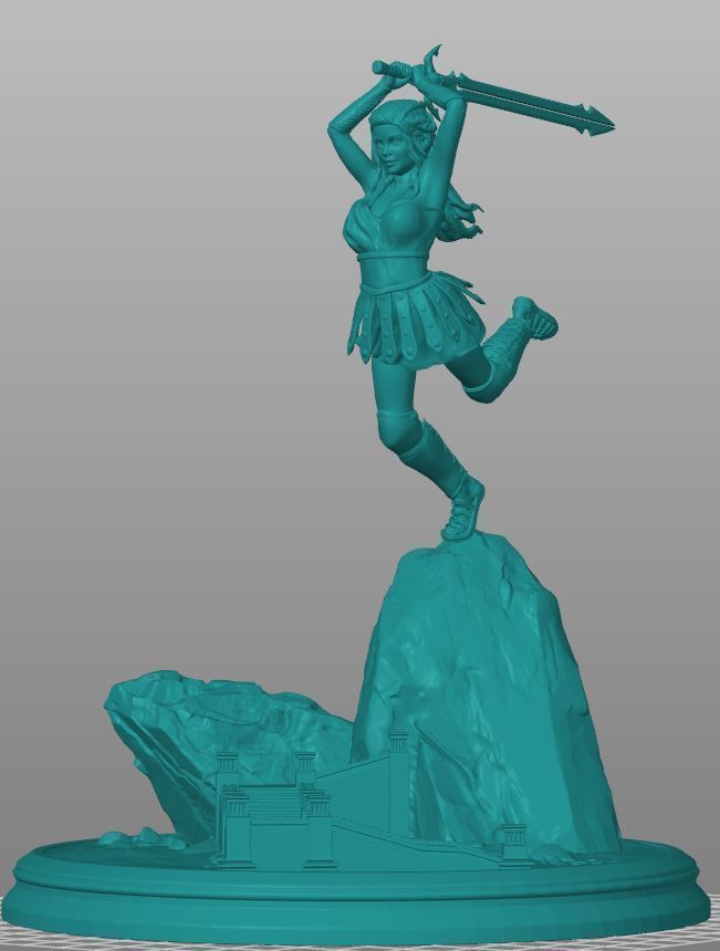YOUNG GREEK FEMALE WARRIOR 3D model 3D printable | CGTrader