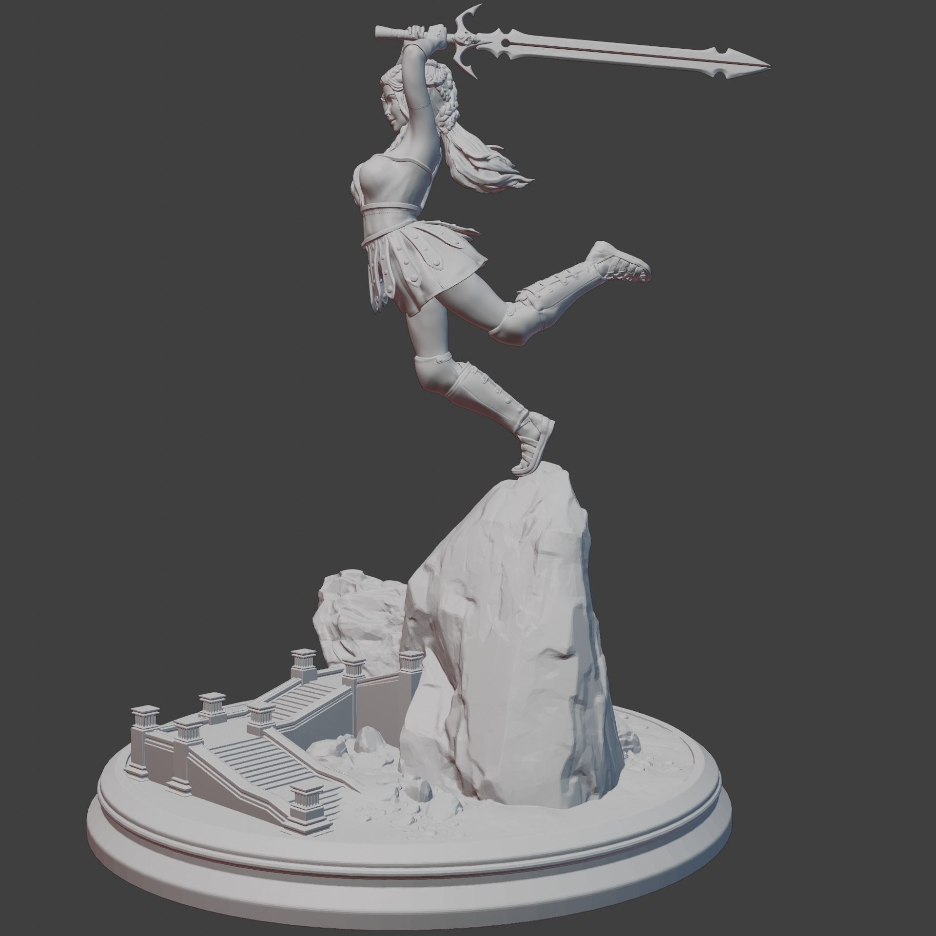 YOUNG GREEK FEMALE WARRIOR 3D model 3D printable | CGTrader