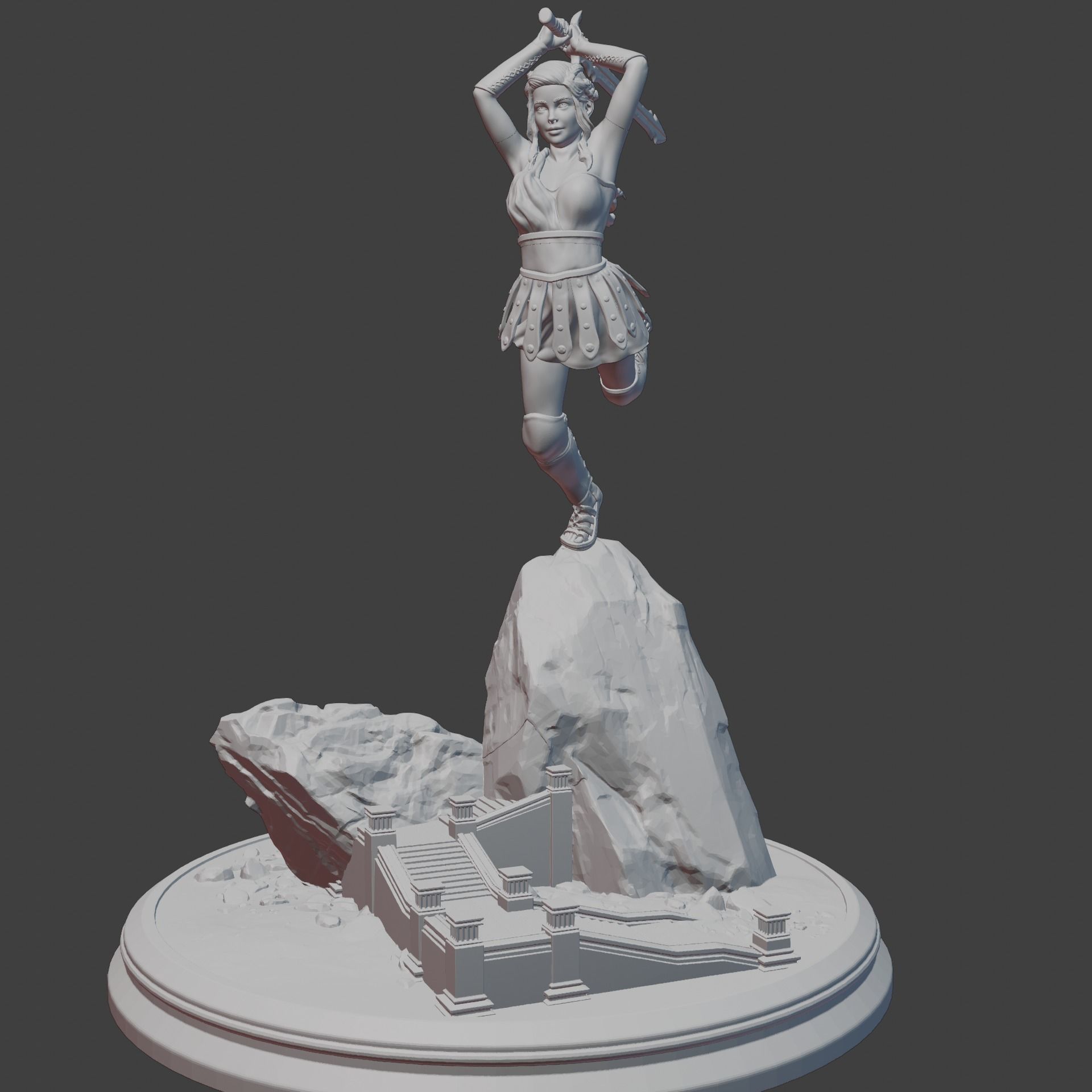 YOUNG GREEK FEMALE WARRIOR 3D model 3D printable | CGTrader