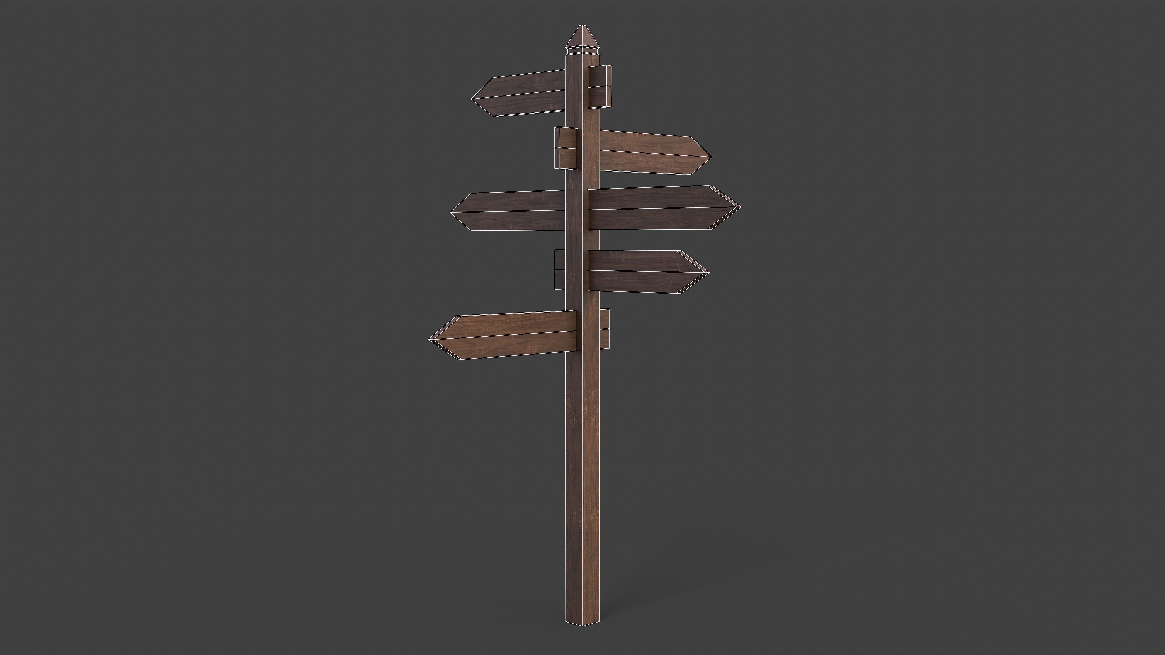 3D model Medieval Signpost VR / AR / low-poly | CGTrader