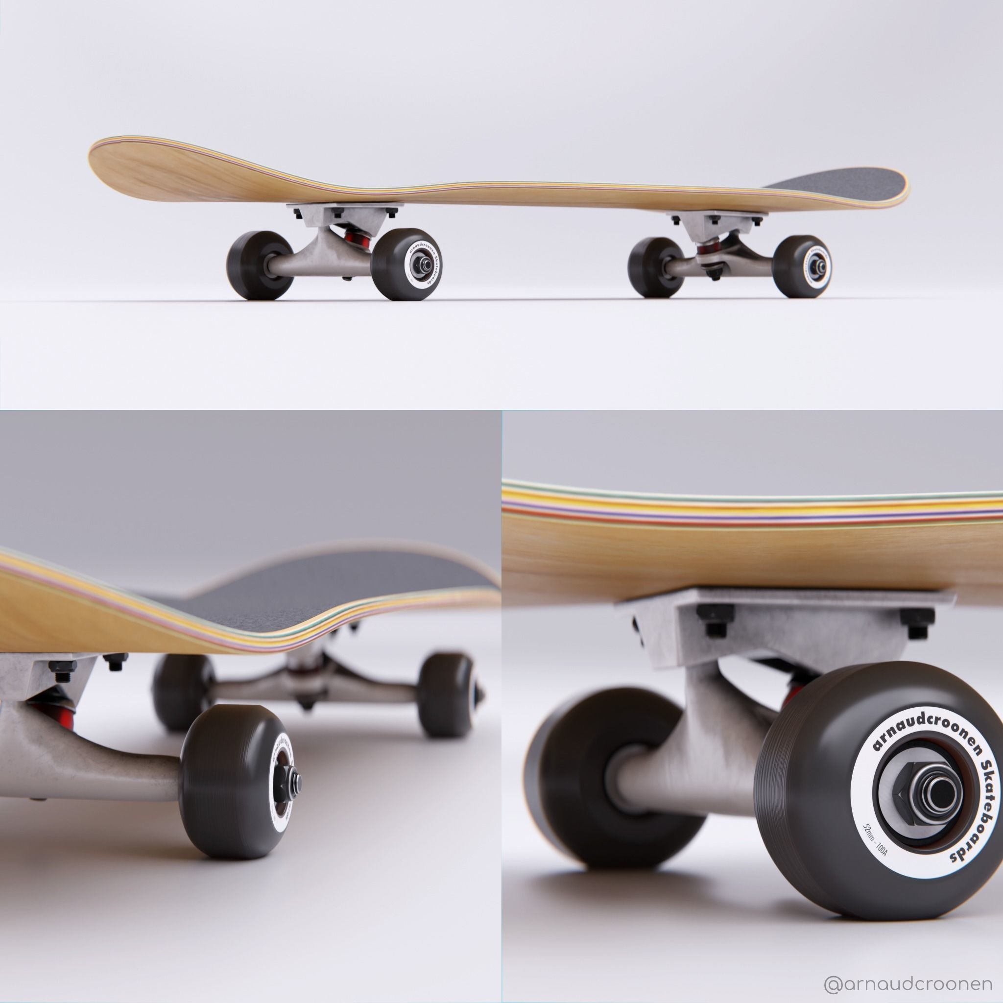 Skateboard - High quality free 3D model | CGTrader