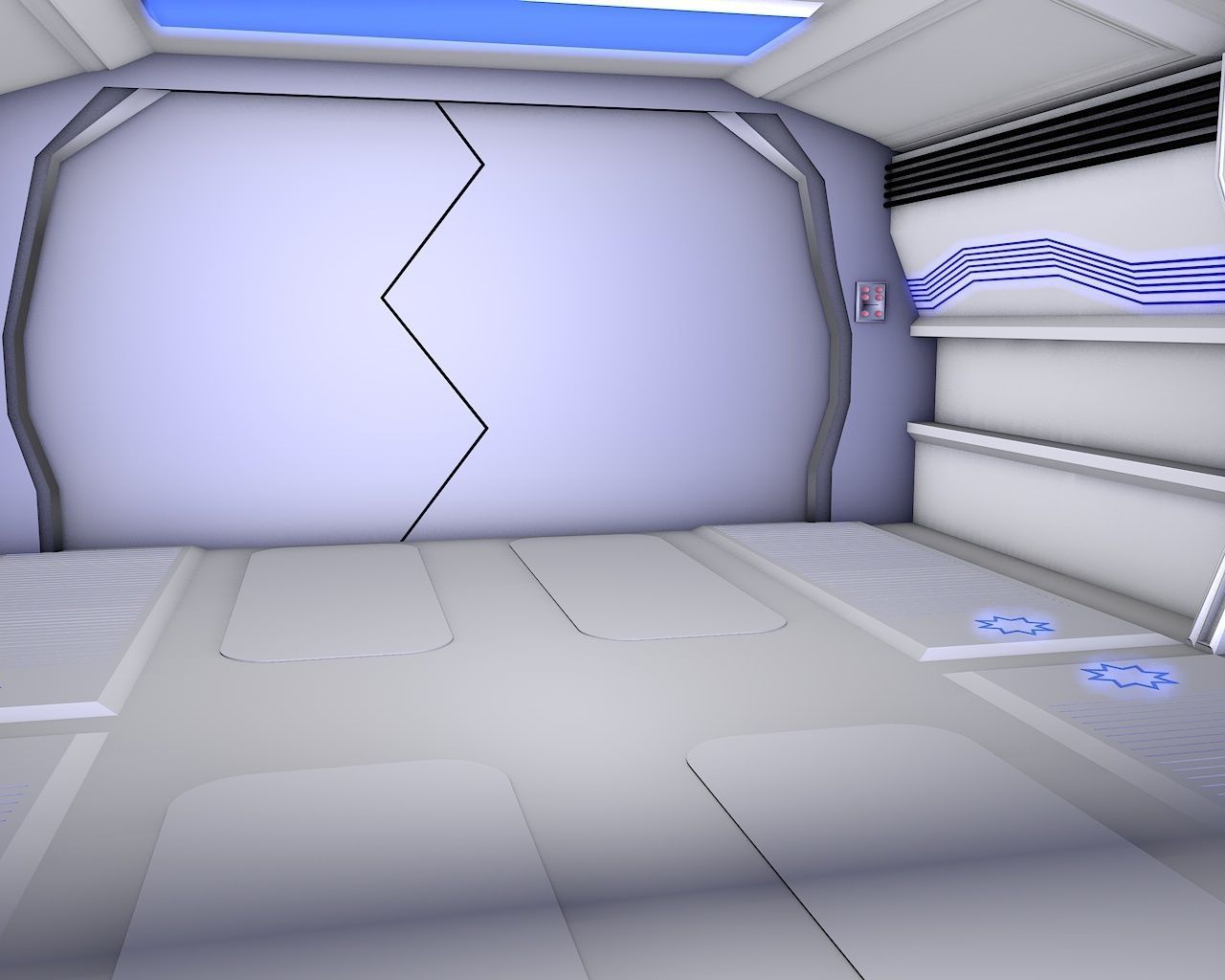 3D model sci-fi game corridor VR / AR / low-poly | CGTrader
