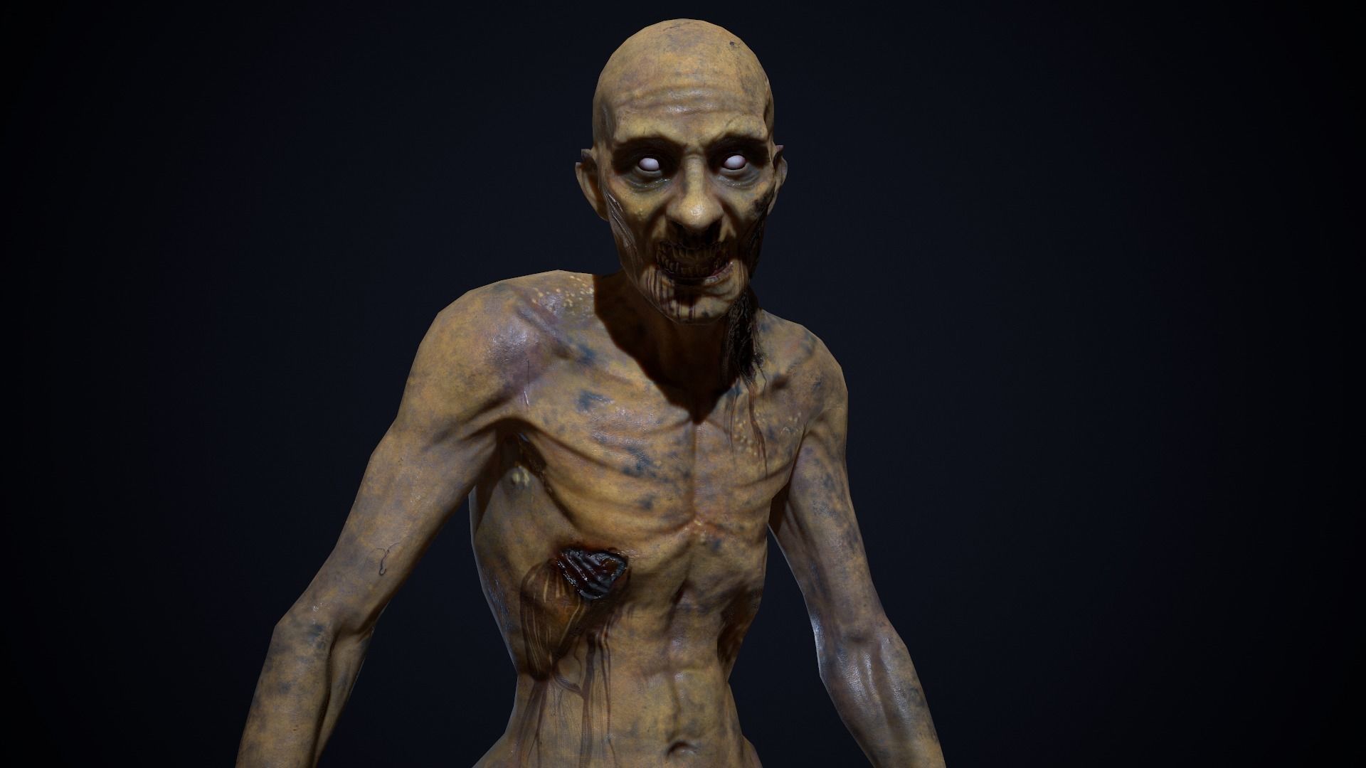 3D model Skinny Zombie VR / AR / low-poly | CGTrader