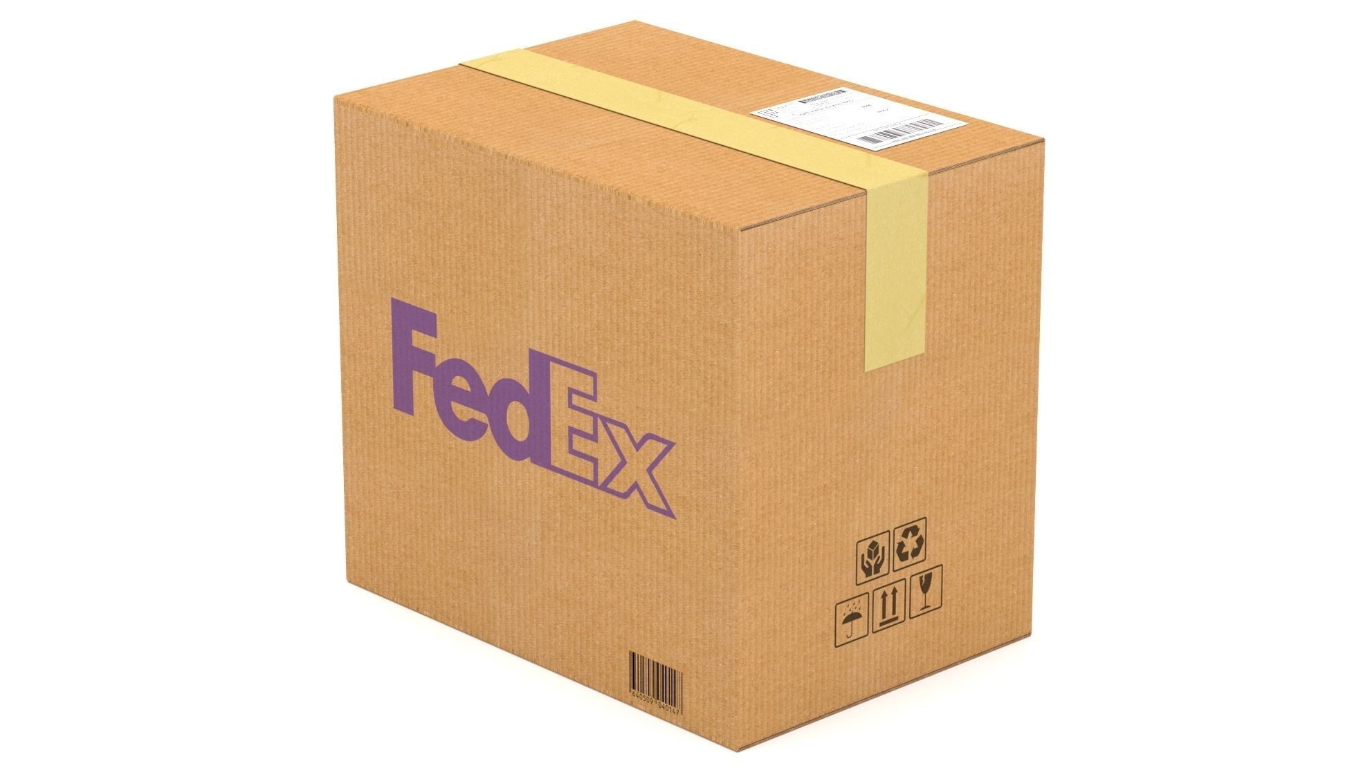 3D model Fedex Cardboard Box VR / AR / low-poly | CGTrader