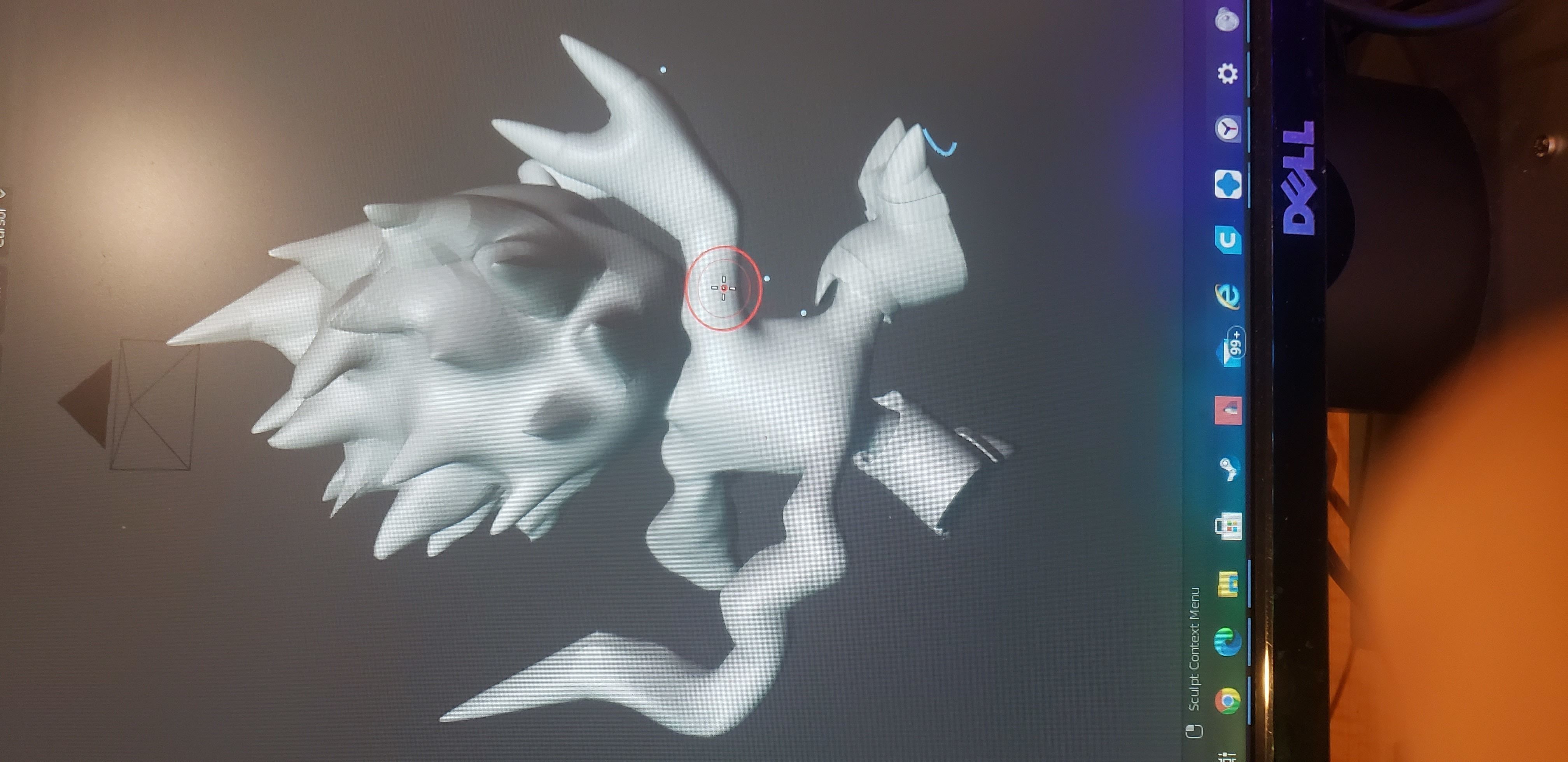 pulsemon pokemon on computer screen 3D model | CGTrader