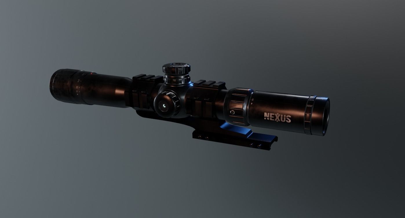 3D model TACTICAL Sniper Scope Game Ready VR / AR / low-poly | CGTrader