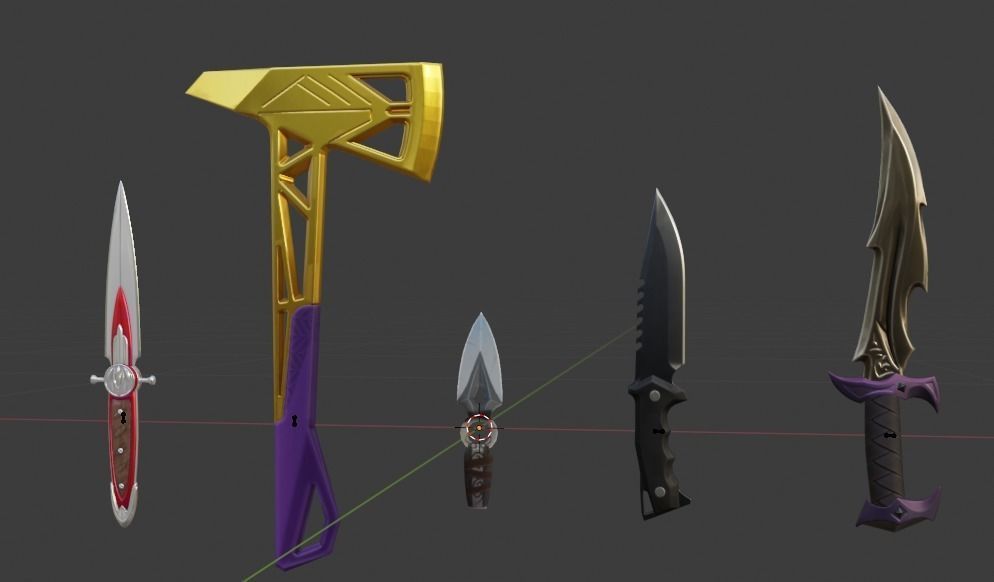 3D model Valorant design Melee Pack VR / AR / low-poly rigged | CGTrader