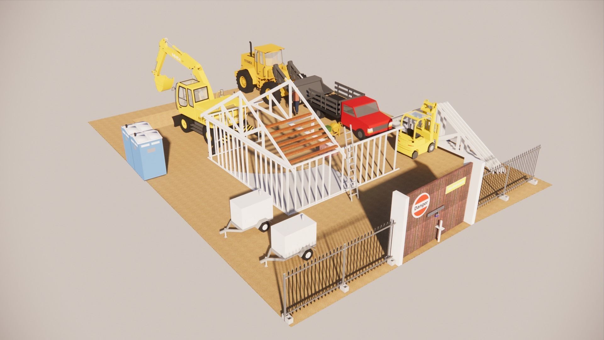 machine workshop 3D model 3D printable | CGTrader