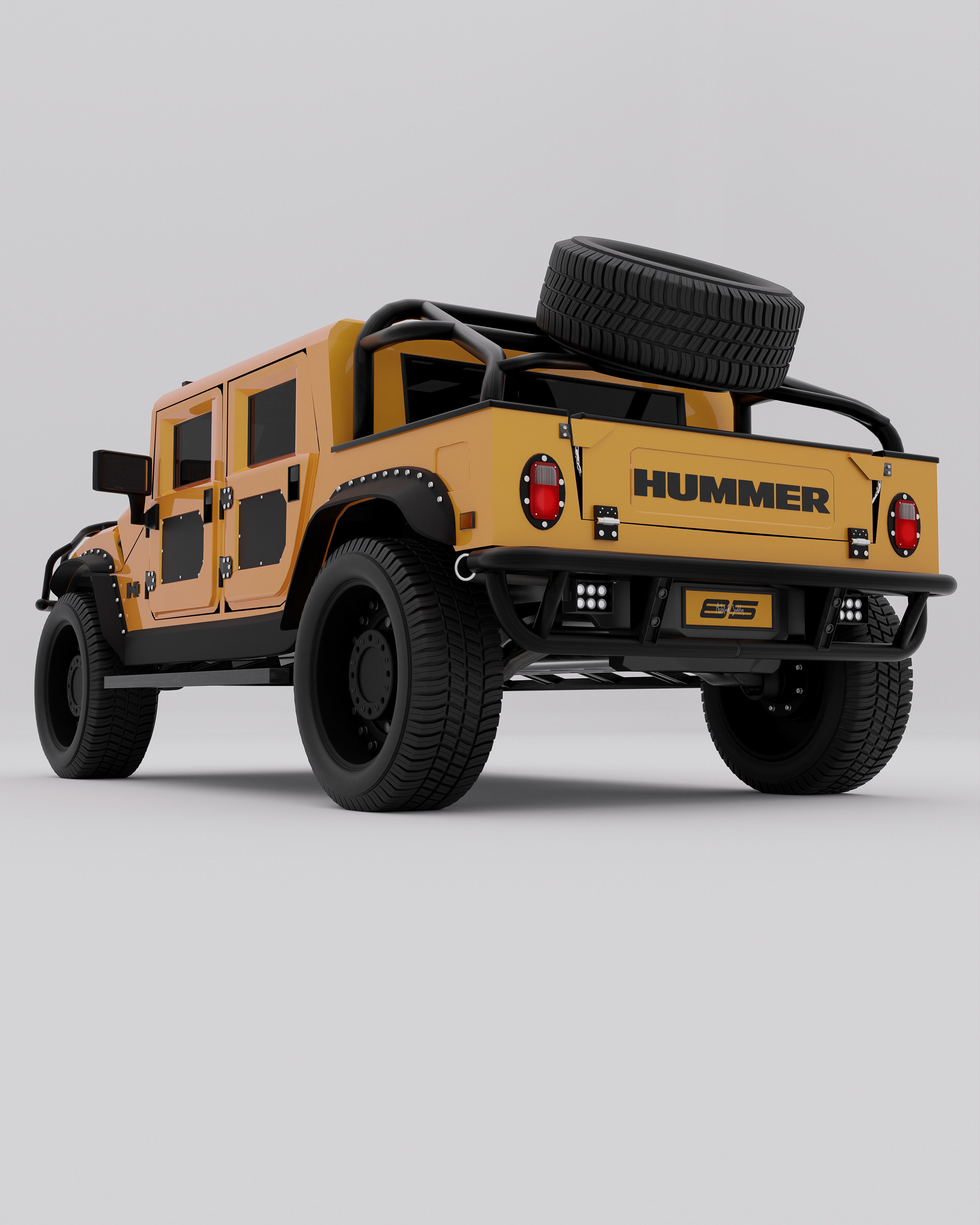 Hummer H1 rugged 3D model | CGTrader