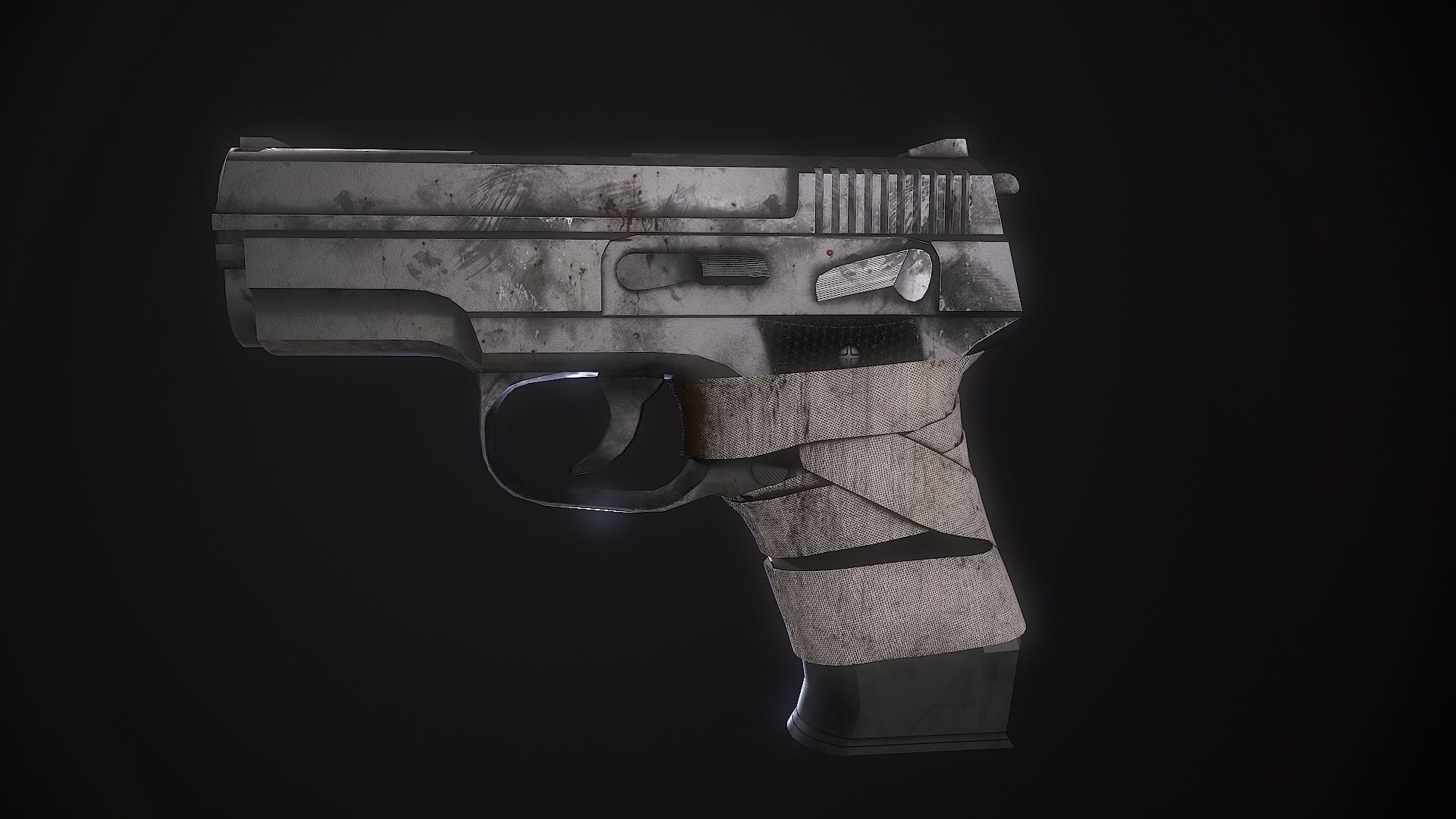 3D model Resident Evil 8 Village Lemi pistol simple and custom hand gun ...