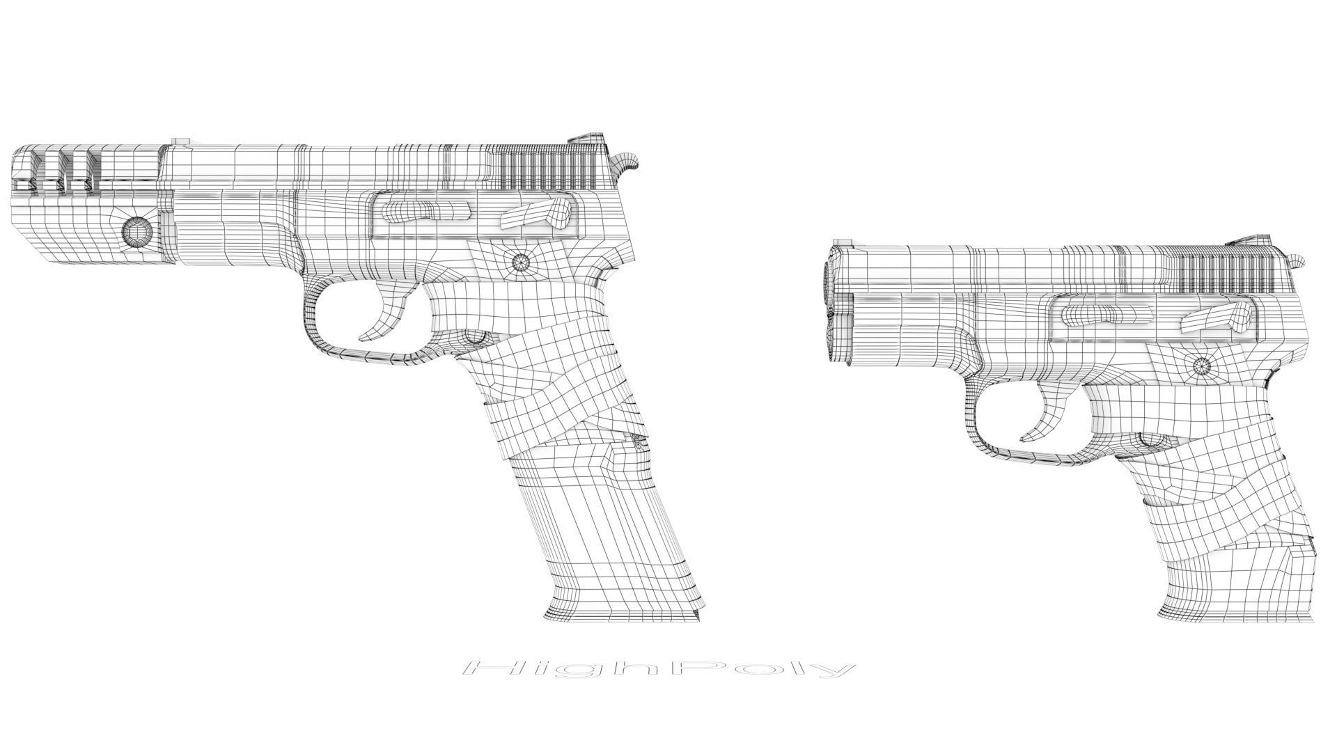 3D model Resident Evil 8 Village Lemi pistol simple and custom hand gun ...