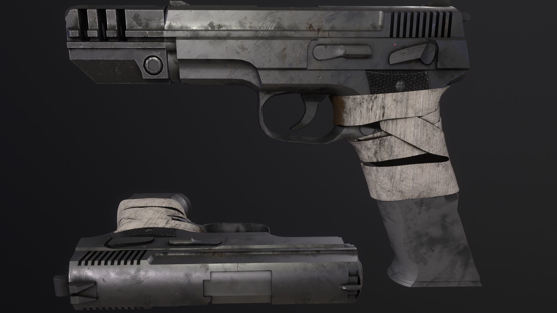 3D model Resident Evil 8 Village Lemi pistol simple and custom hand gun ...