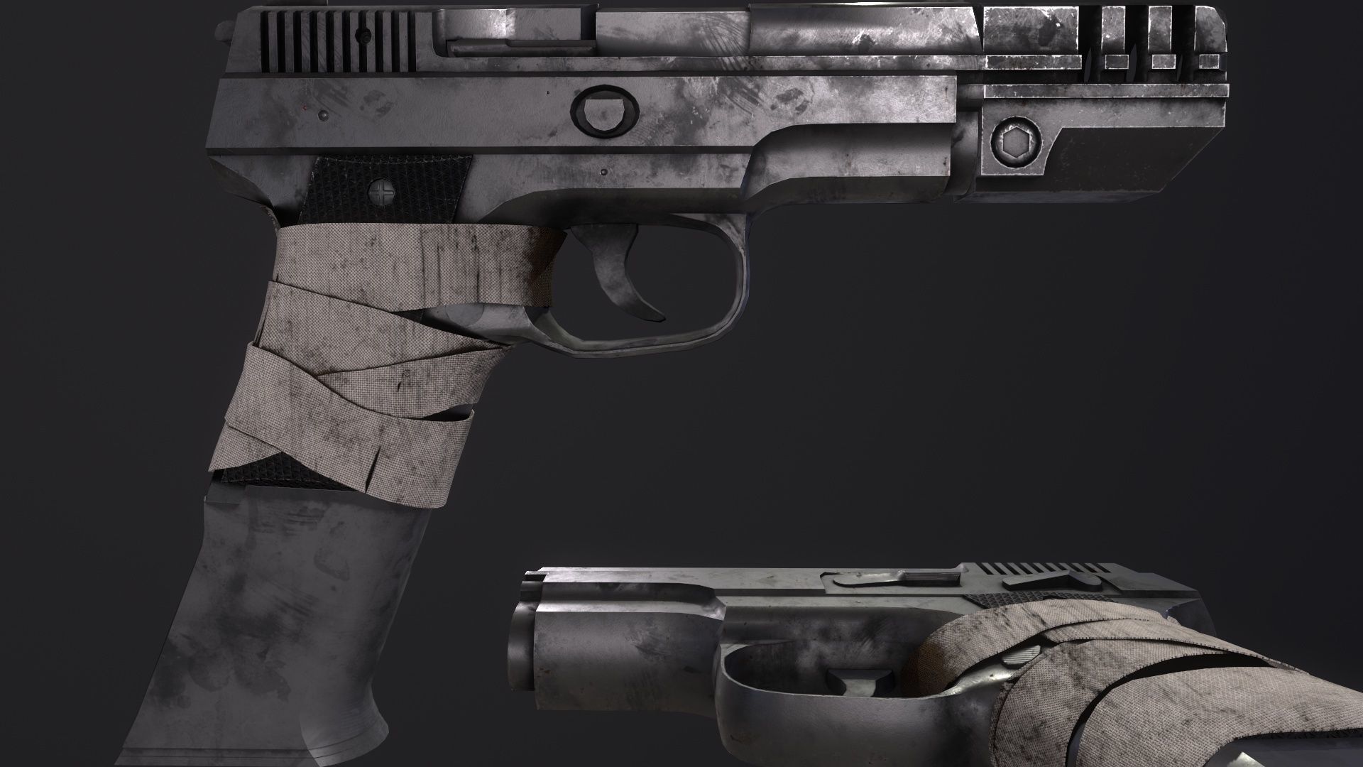 3D model Resident Evil 8 Village Lemi pistol simple and custom hand gun ...