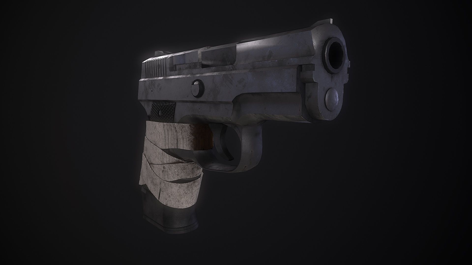 3D model Resident Evil 8 Village Lemi pistol simple and custom hand gun ...