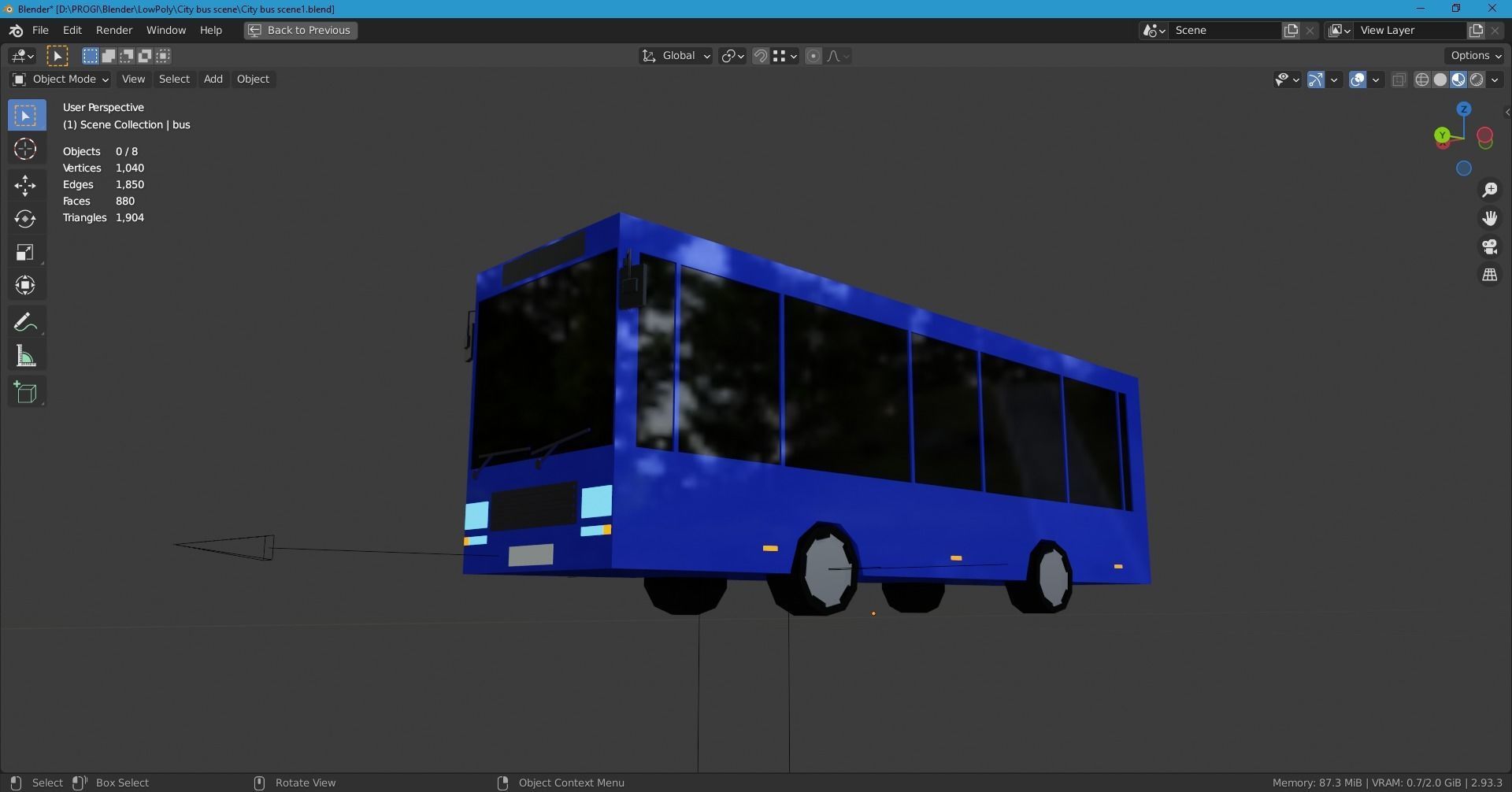City bus scene animation 3D model animated rigged | CGTrader