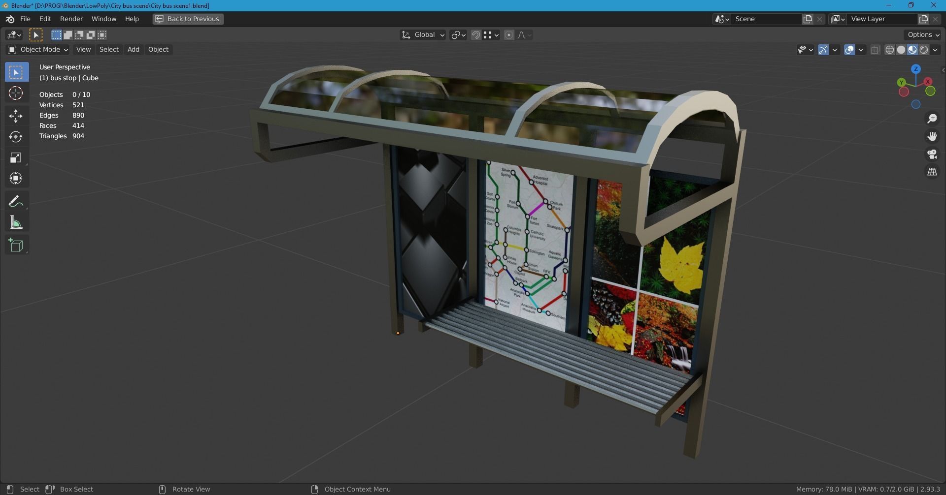 City bus scene animation 3D model animated rigged | CGTrader