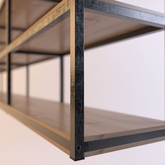 Shelves industrial style free 3D model | CGTrader