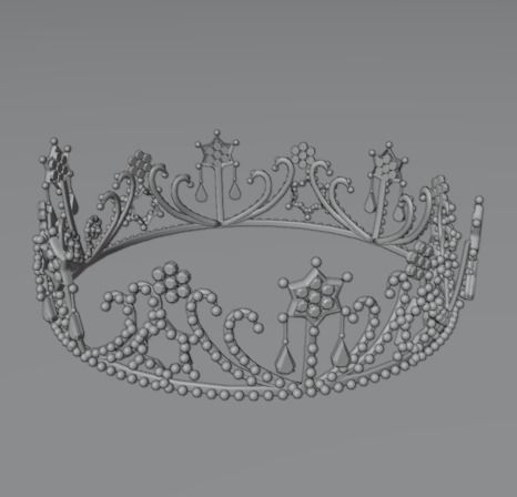 female crown 3D model 3D printable | CGTrader