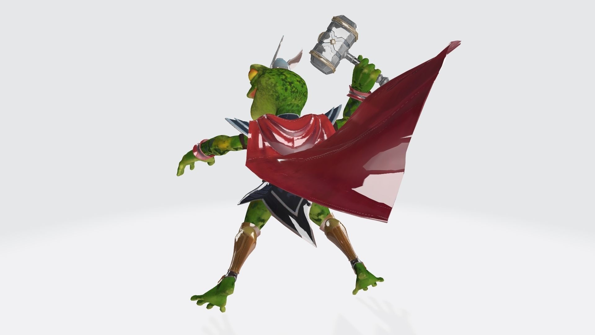 Throg lizard holding sword 3D model 3D printable | CGTrader