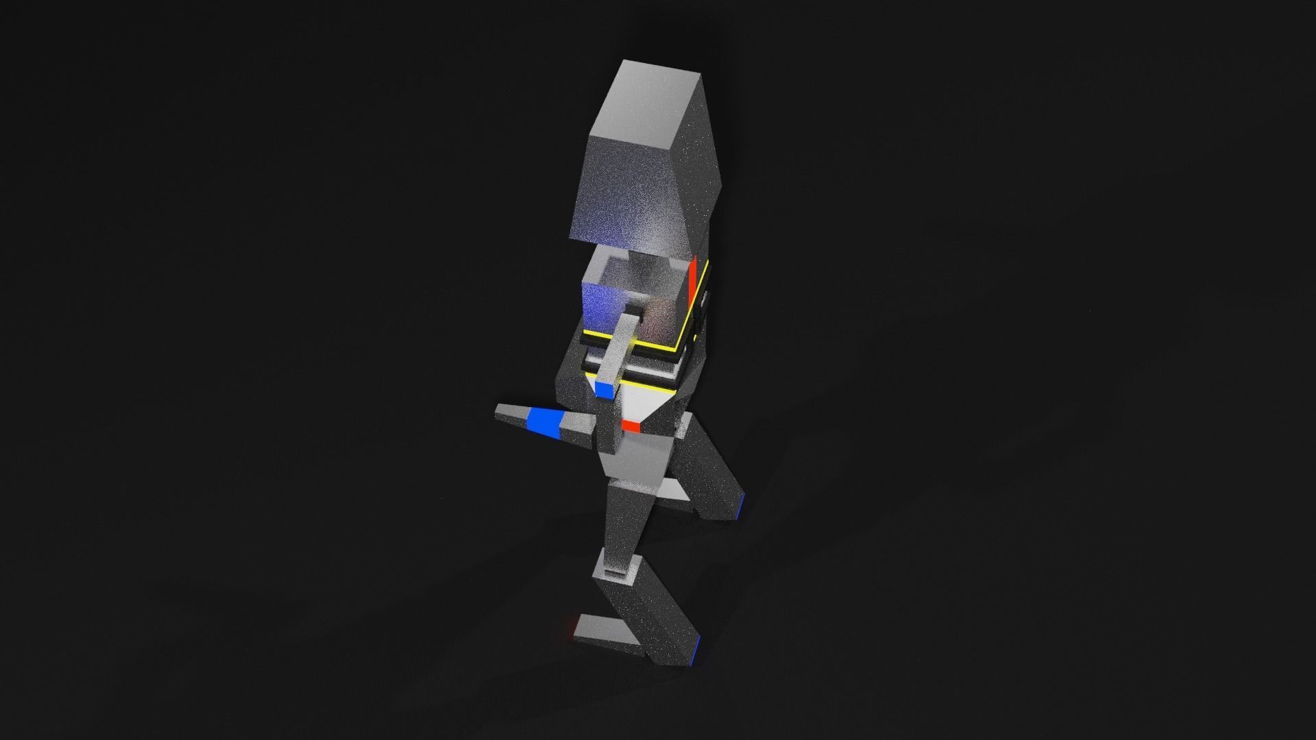 Low poly robot model rigged free VR / AR / low-poly 3D model rigged ...