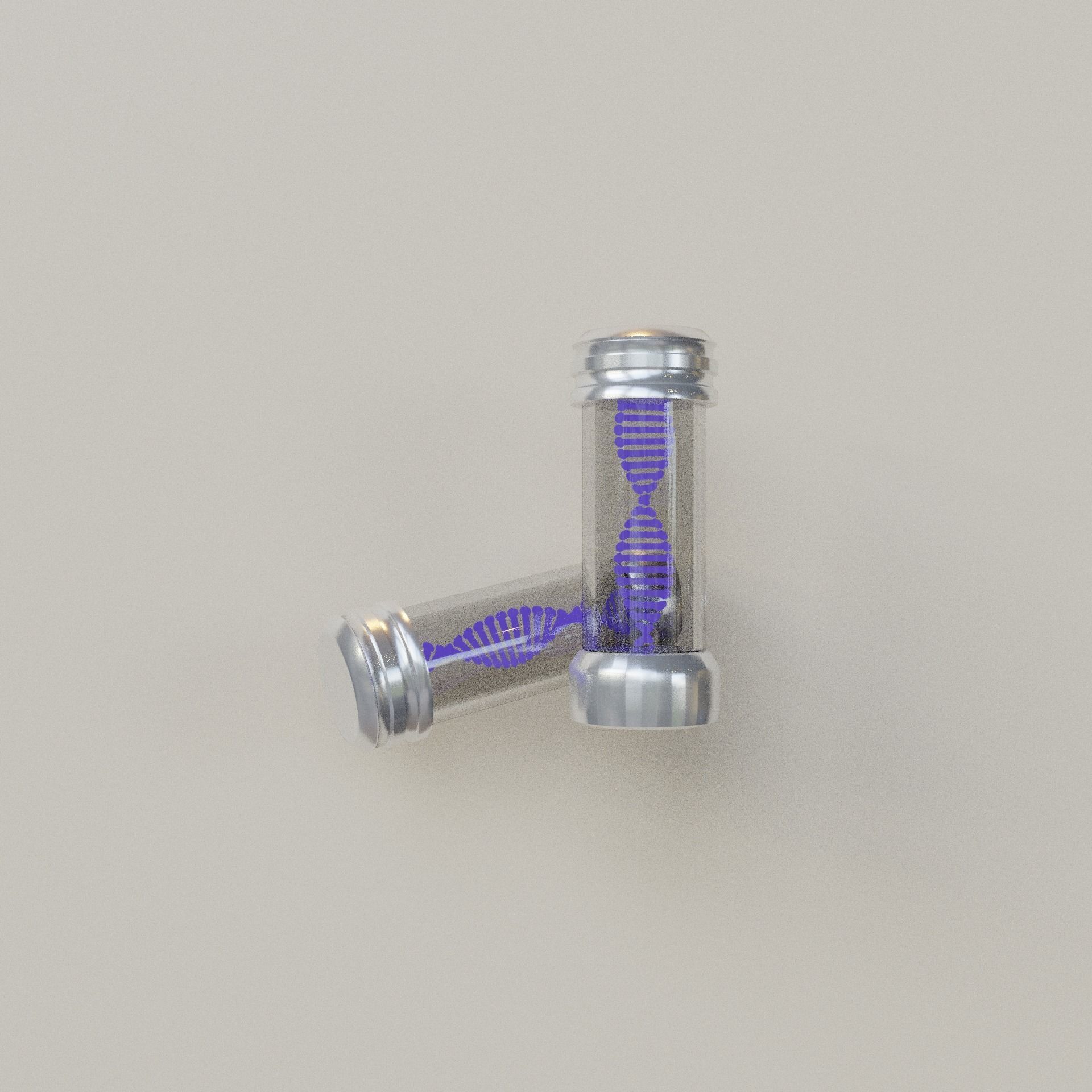 DNA in test tubes free VR / AR / low-poly 3D model | CGTrader