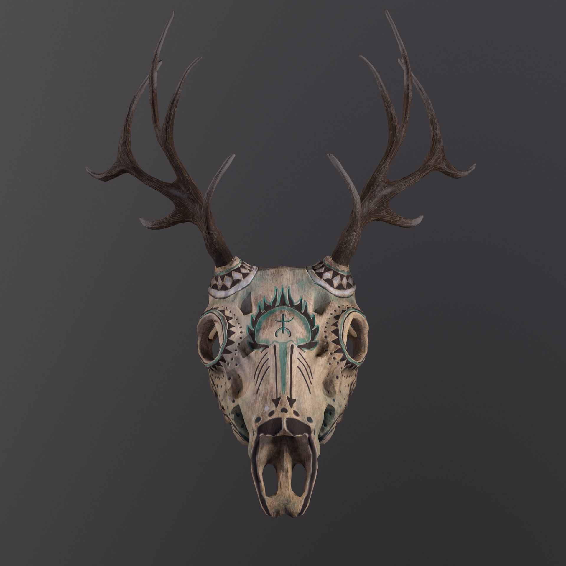3D model Dear tribal skull VR / AR / low-poly | CGTrader