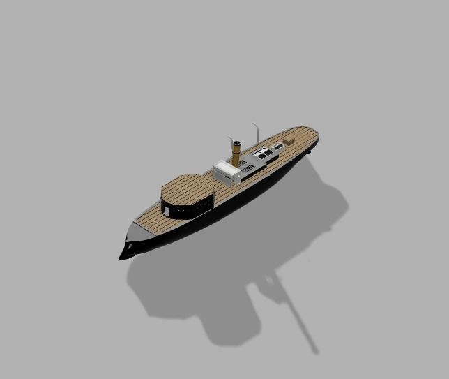 2 in 1 Printable RC Ironclad Dingyuan and Gunboat Tiong Sing 3D model ...