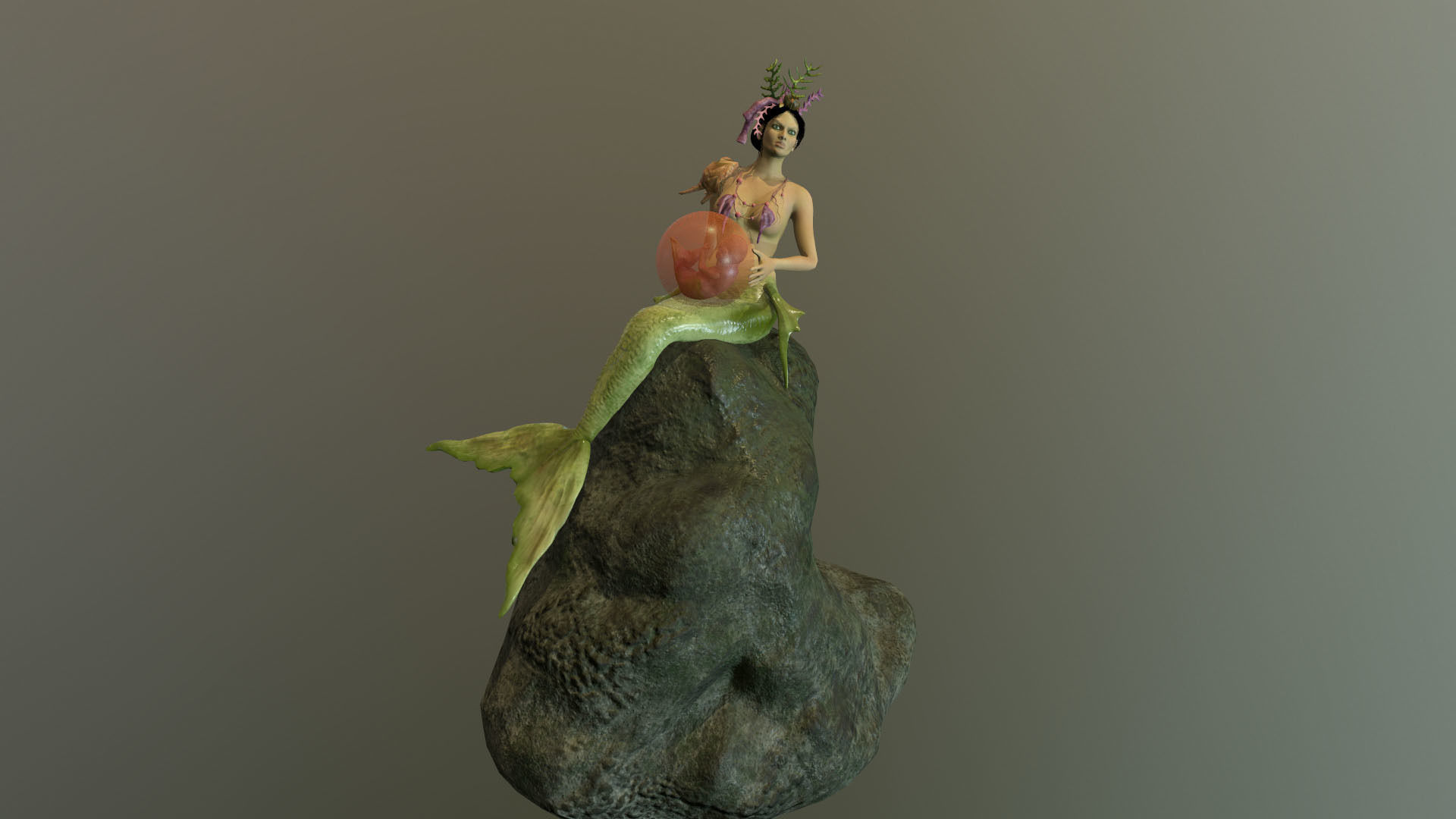 3D model Sea Mermaid VR / AR / low-poly rigged animated | CGTrader