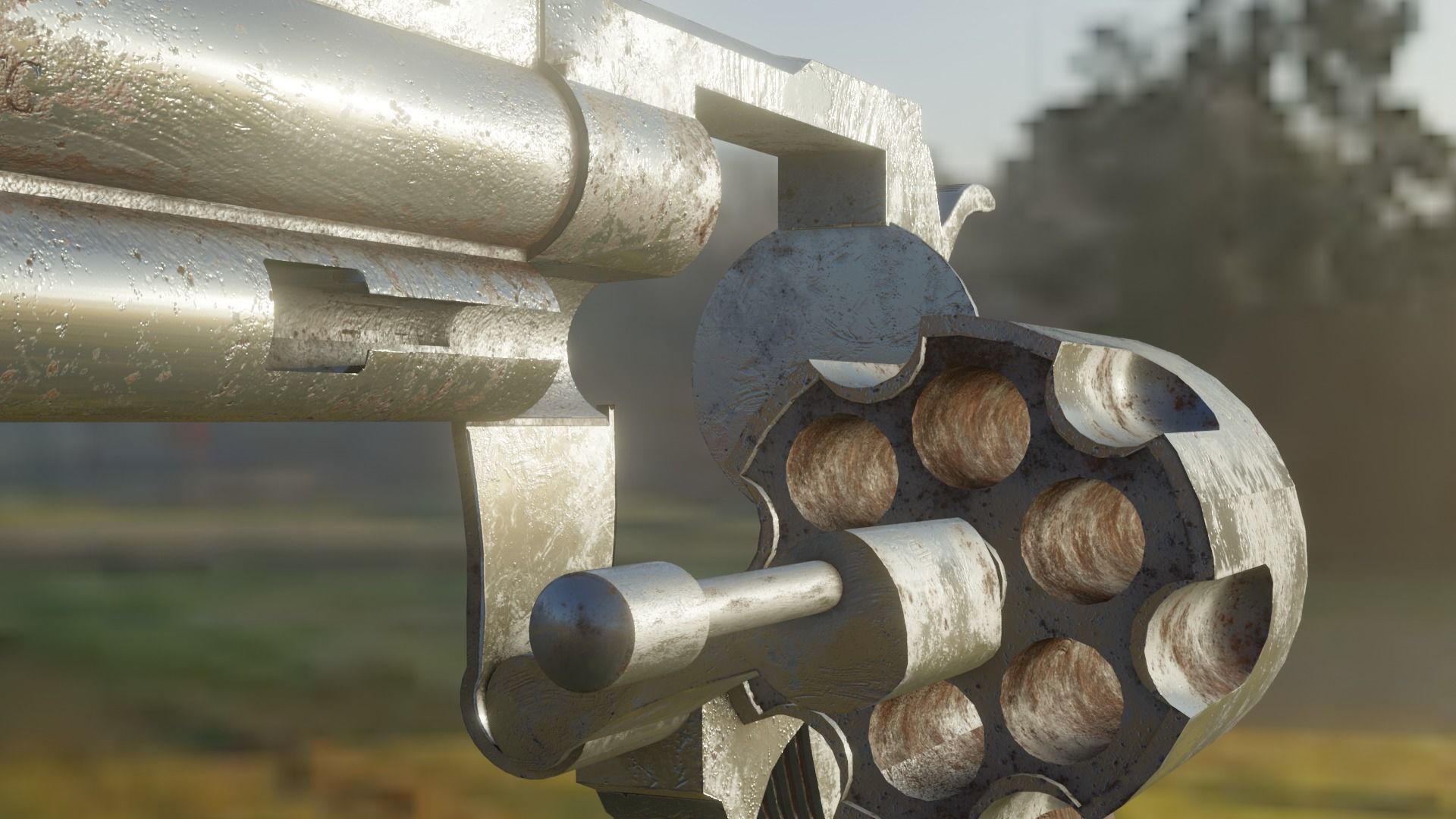 3D model Rusty Old Colt Python 357 mag Revolver VR / AR / low-poly ...