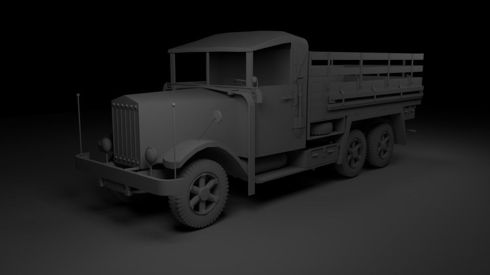 WW2 German Krupp Truck 3D model | CGTrader