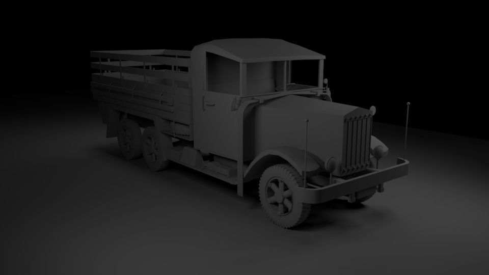WW2 German Krupp Truck 3D model | CGTrader