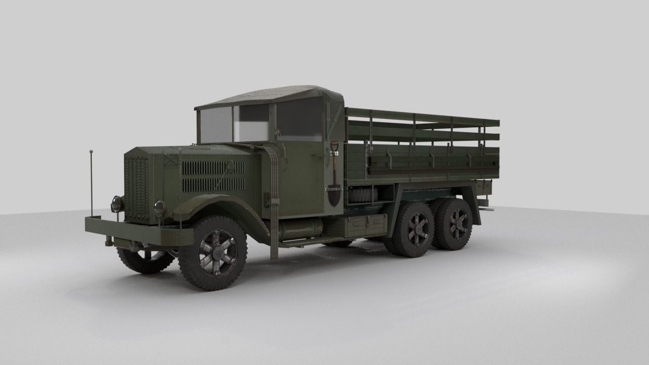 WW2 German Krupp Truck 3D model | CGTrader